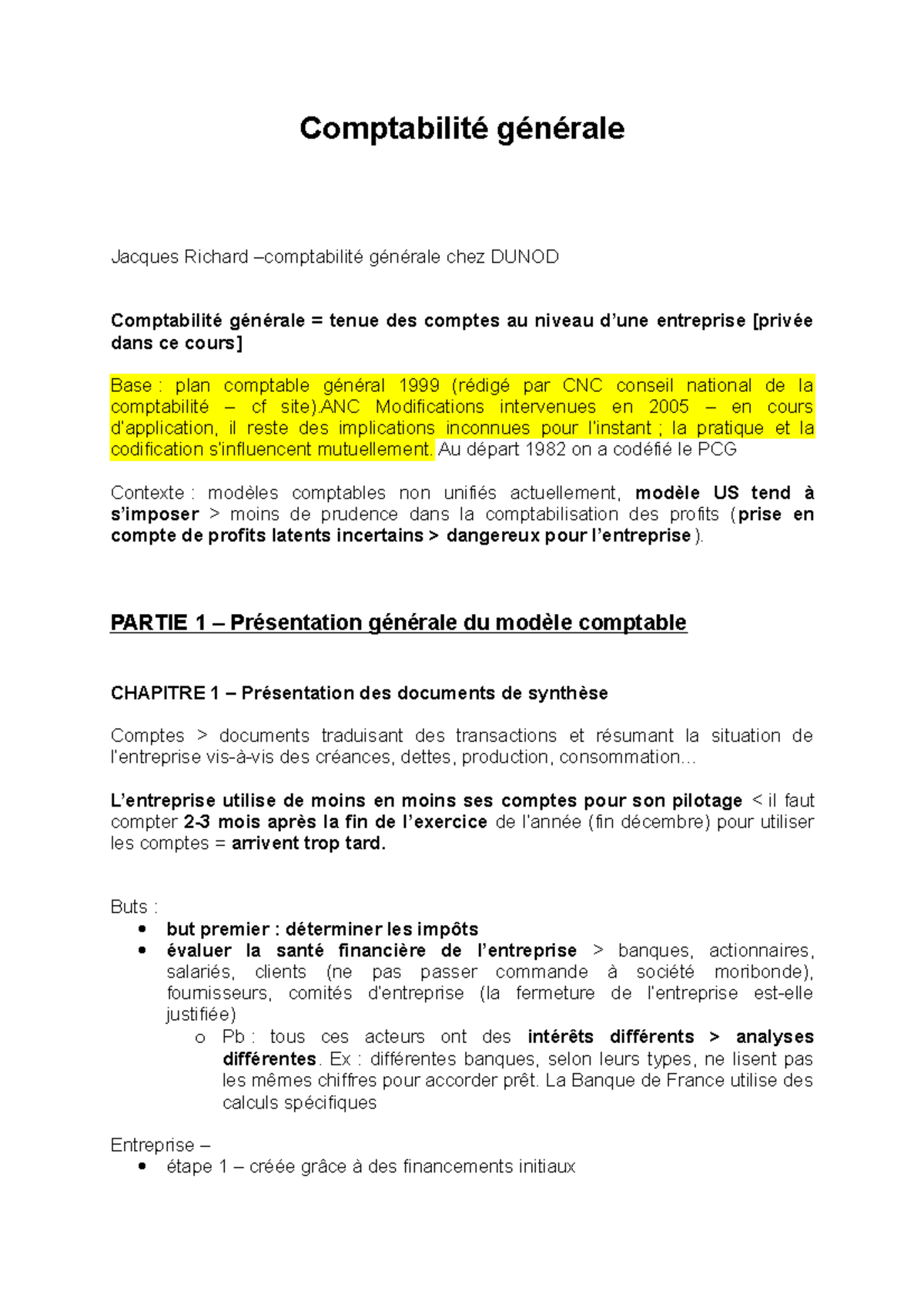 Comptabilité générale - Comptabilité générale Jacques Richard ...
