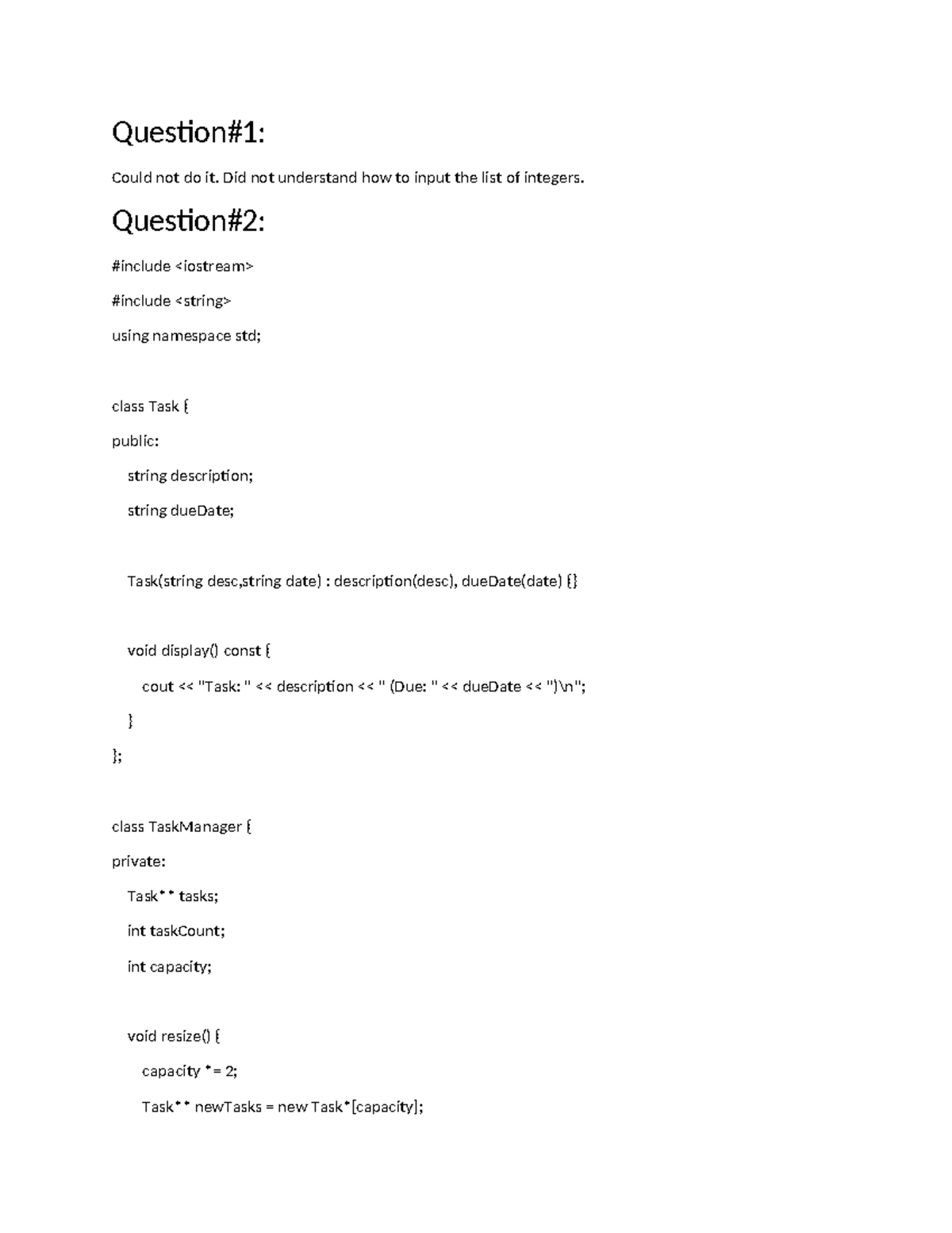 LAB1 - lab manual tasks - Question#1: Could not do it. Did not ...