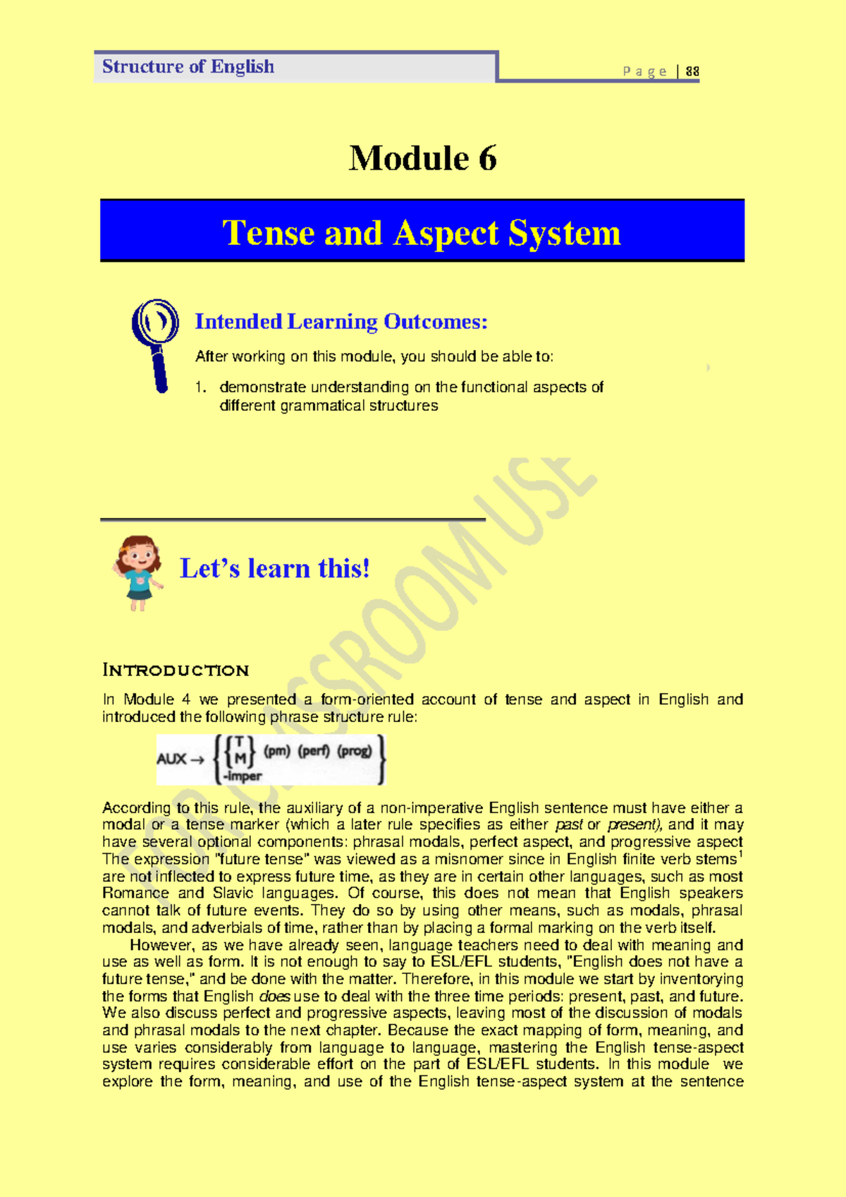 Structure-OF- English - Module 6 Tense and Aspect System Let’s learn ...