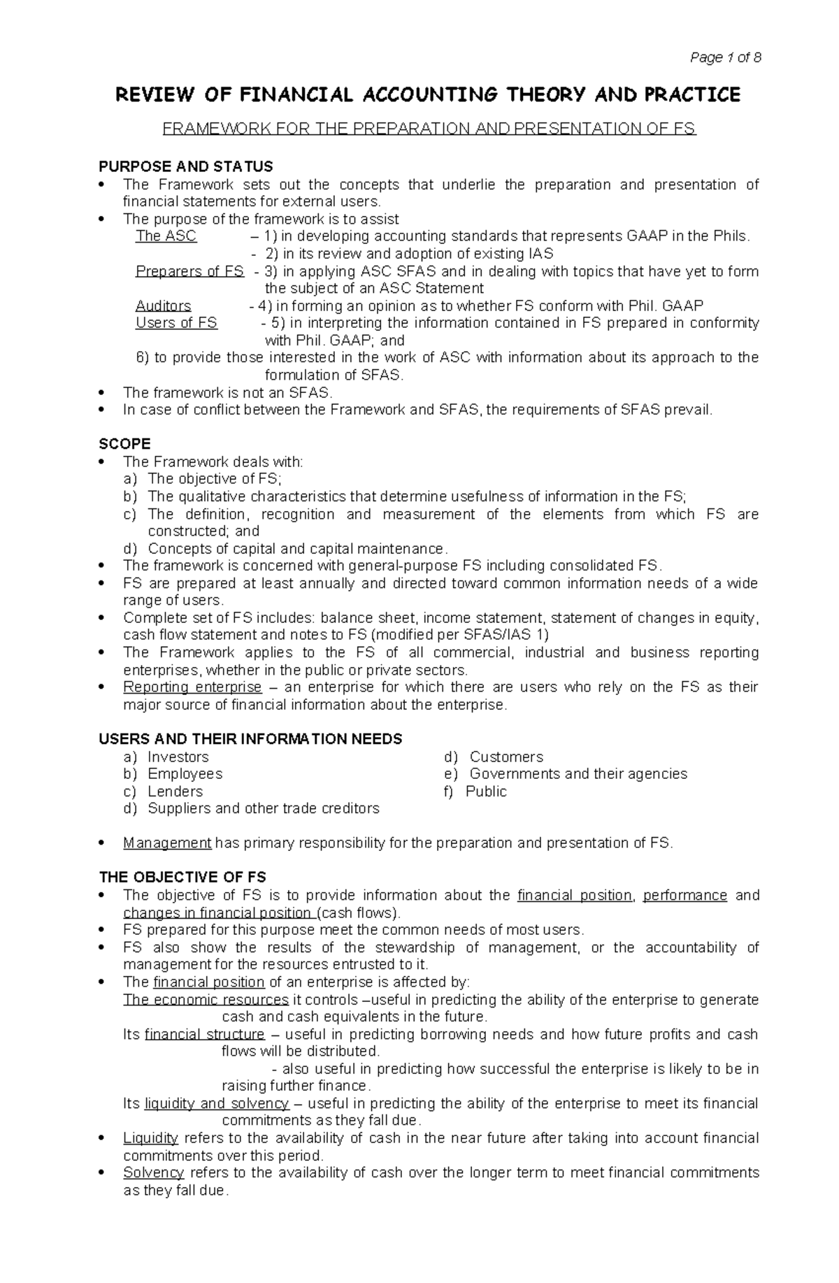 01 ASC Framework - Summary Auditing and Assurance Services: an Applied ...