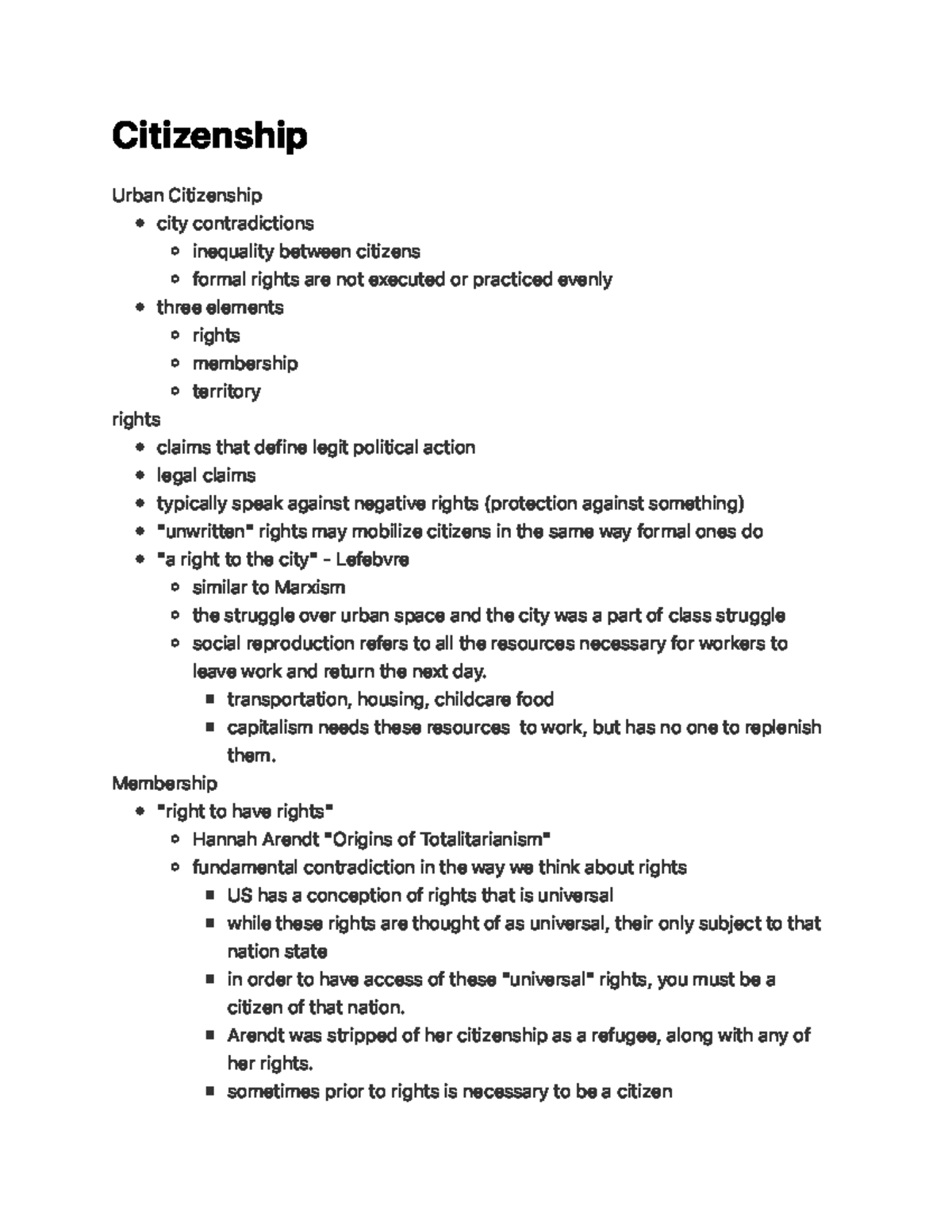 Day 5 Citizenship - day 5 notes - C i t i ze n s h i p Urban ...
