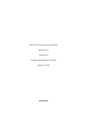 BUS 400 Module Four Journal - Harvard Business Review Simulation 1 ...