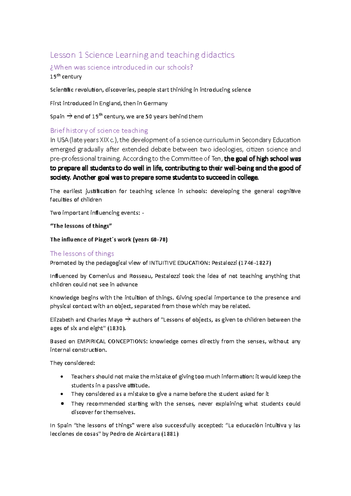 Temario - Apuntes - Lesson 1 Science Learning and teaching didactics ...