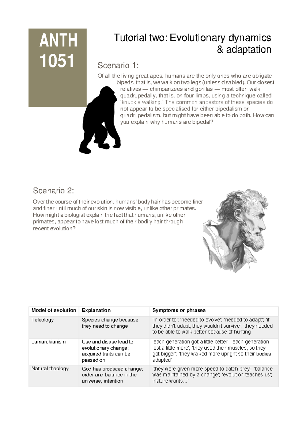 Tutorial 2 2020 - week2 - Tutorial two: Evolutionary dynamics ...