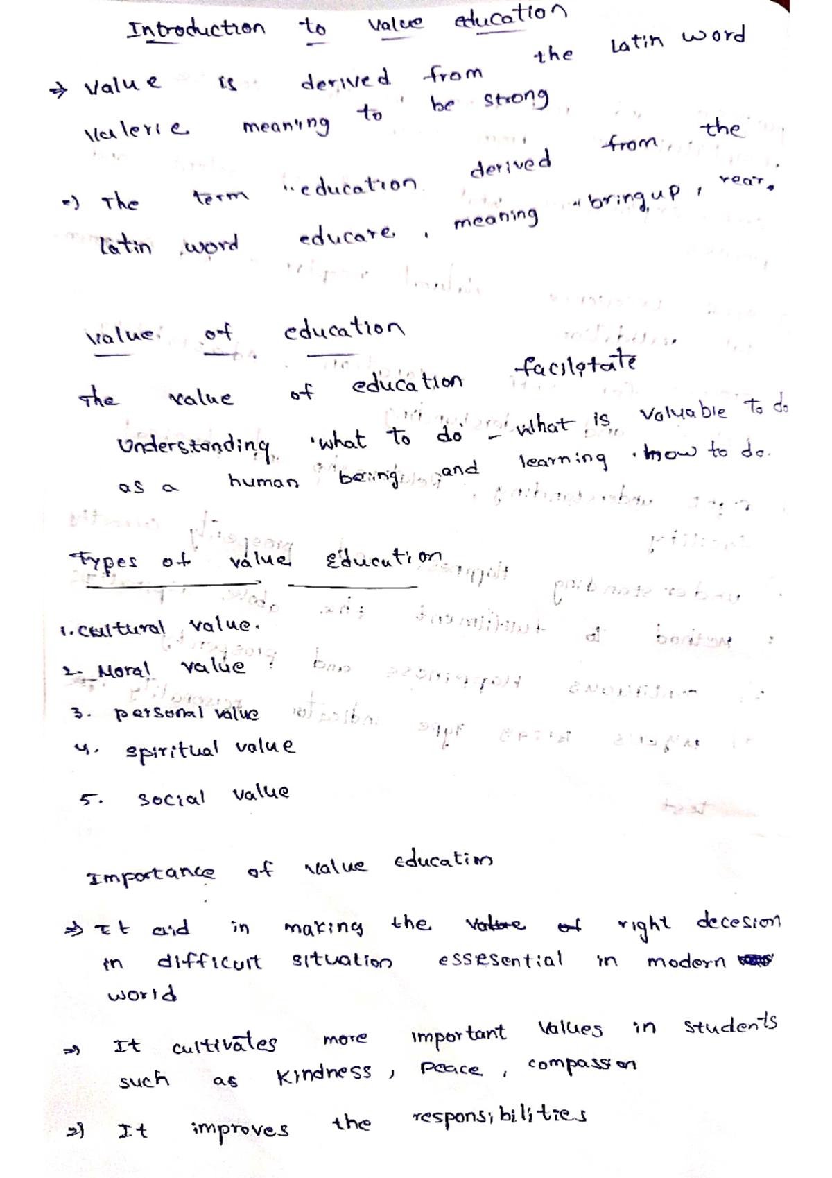 Uhv1 - use it - Introduction to value education value is derived from ...