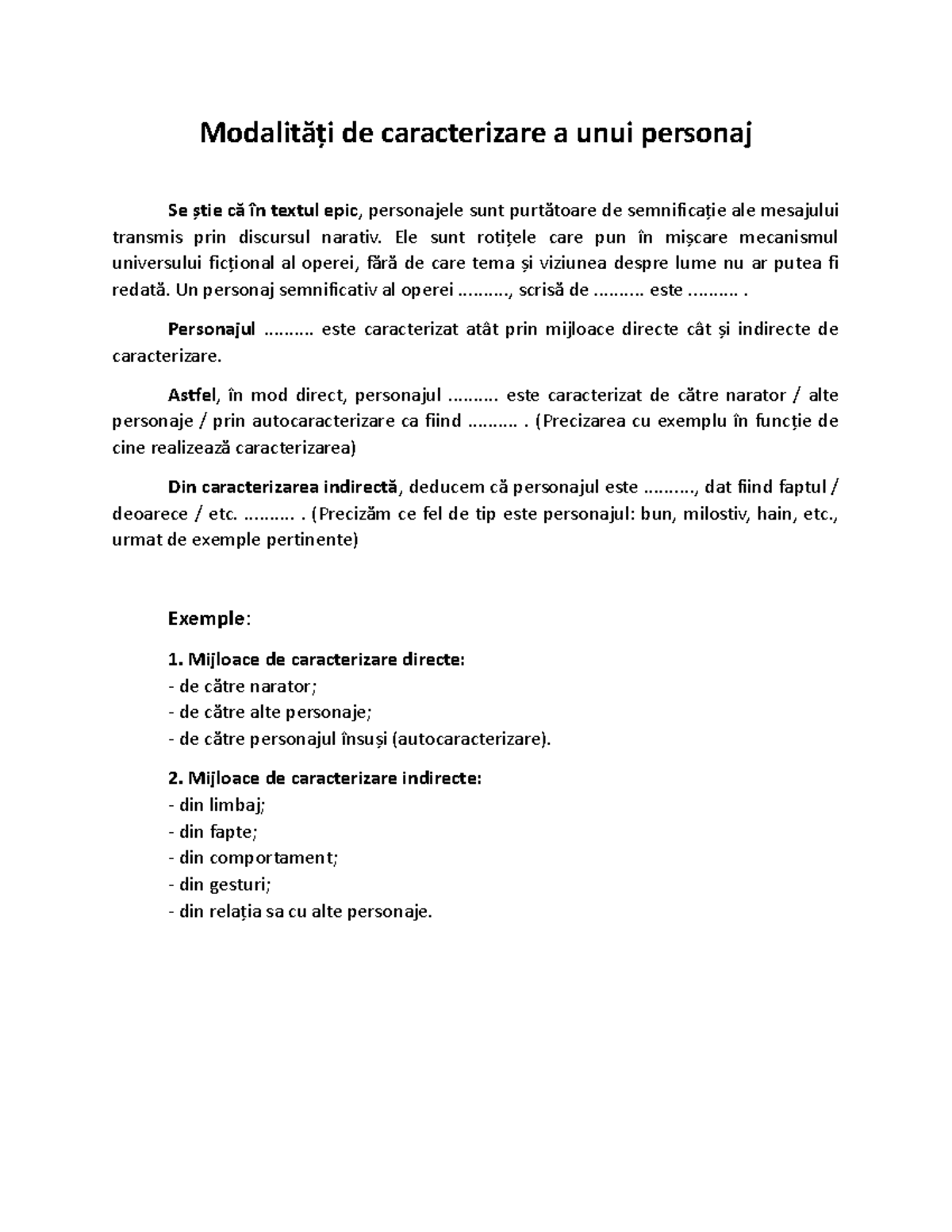 Scheme - Subiectul al II-lea 2 - Modalități de caracterizare a unui ...