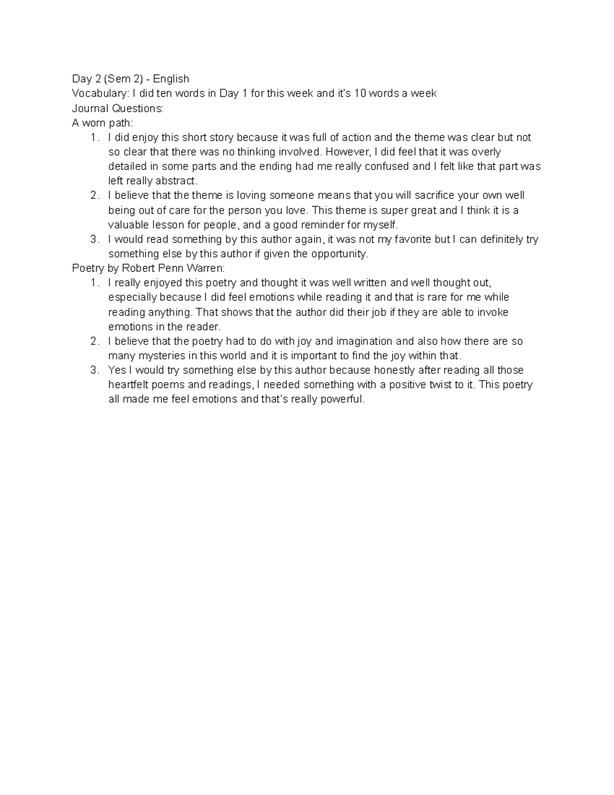 Untitled document - This is class notes about the reading for poetry ...