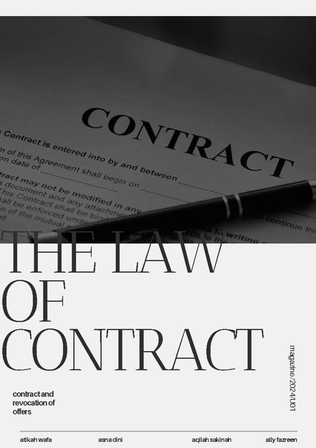 Emagazine (contract) u01 - THE LAW OF CONTRACT contract and revocation ...
