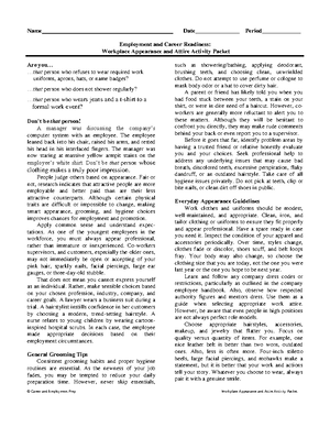 Business Etiquette and Social Skills WS - Employment and Career ...