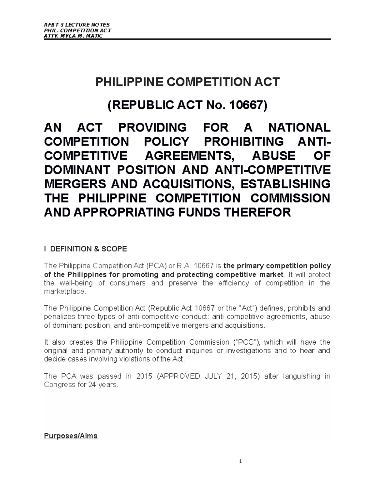 Final 2 Philippine Competition ACT PHIL COMPETITION ACT ATTY MYLA final-2-philippine-competition-act-phil-competition-act-atty-myla