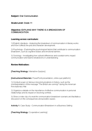 Lesson Plan MIL COR11 - Cndnsn - LESSON PLAN MEDIA AND INFORMATION ...