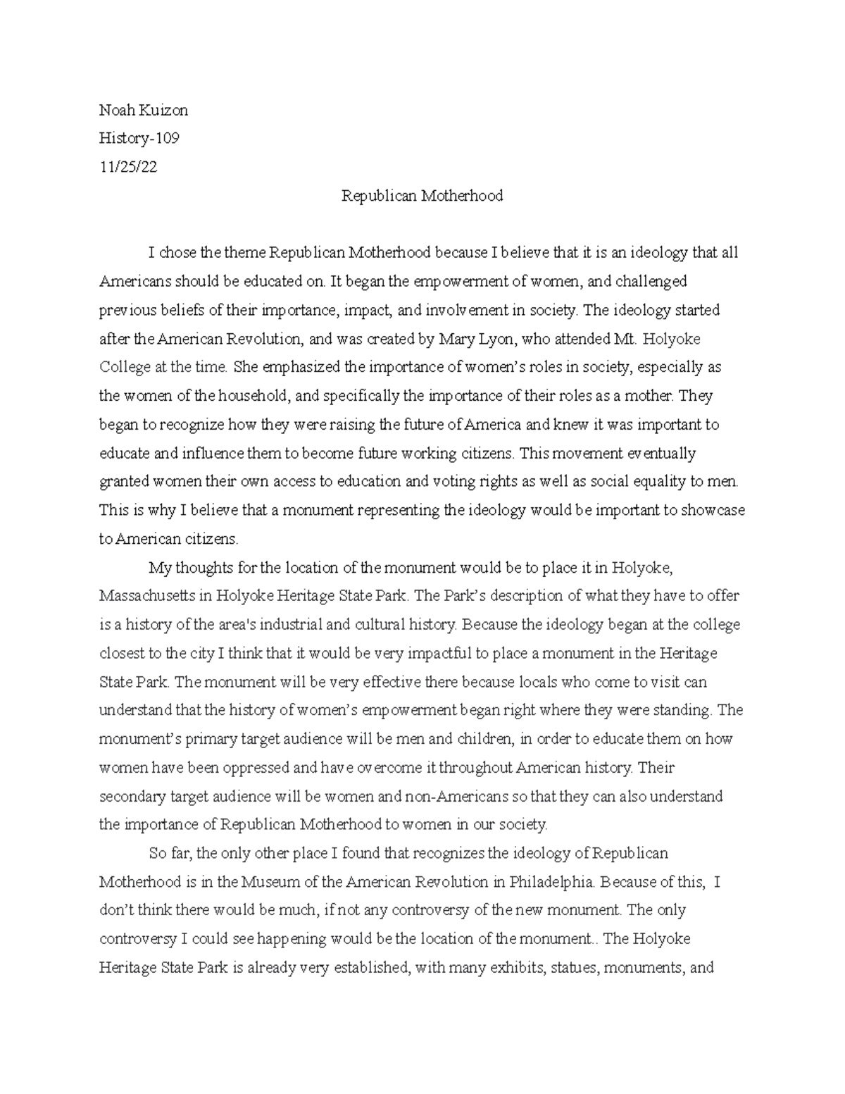 Republican Motherhood - It began the empowerment of women, and ...