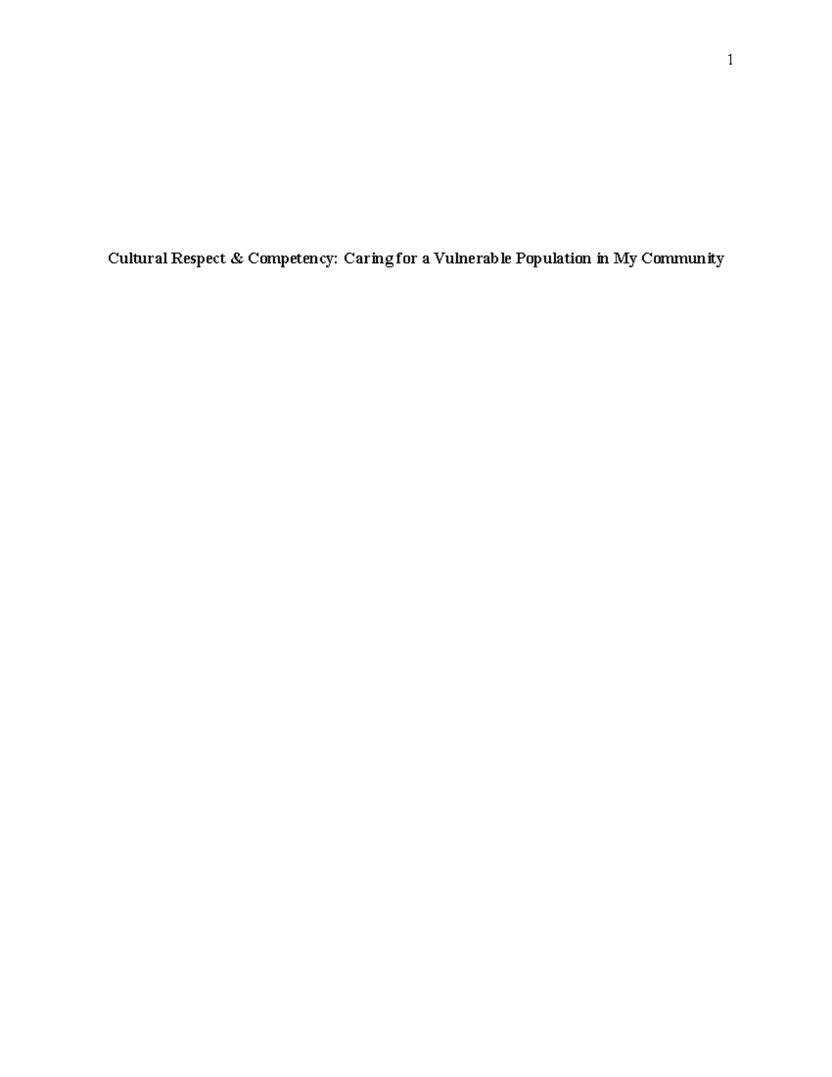 Cultural Respect n competency - Cultural Respect & Competency: Caring ...