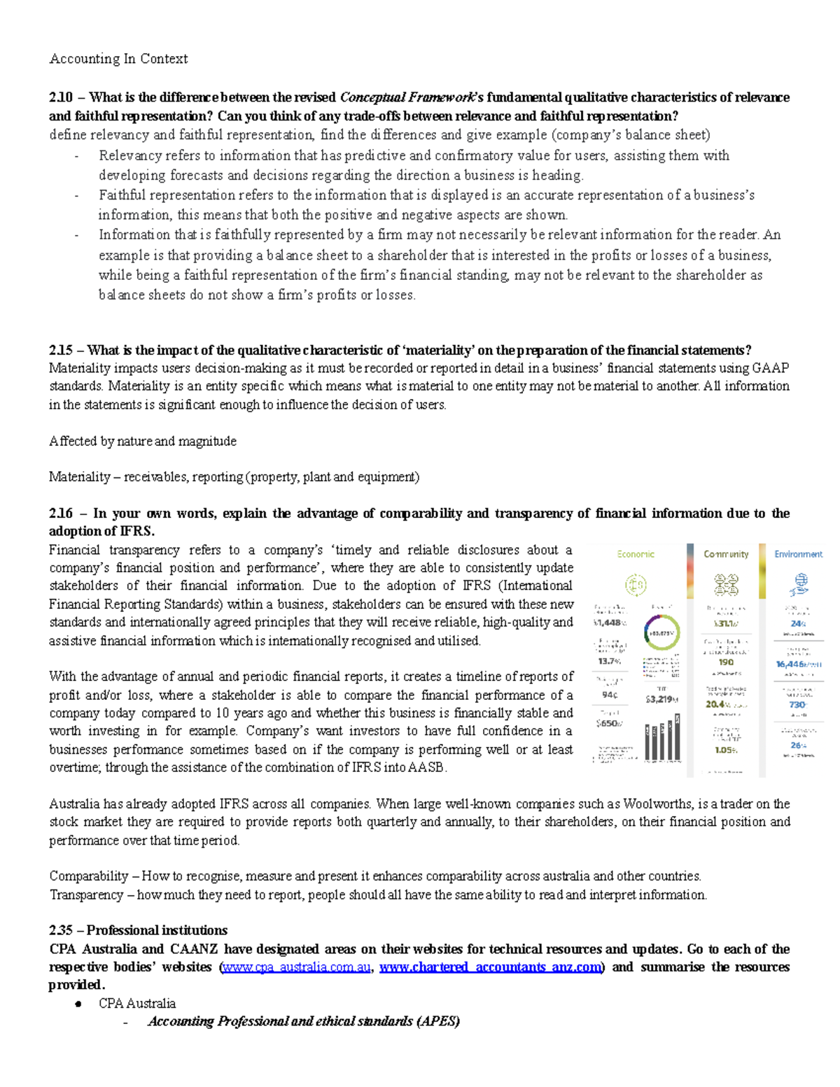 Accounting In Context - Faithful representation refers to the ...