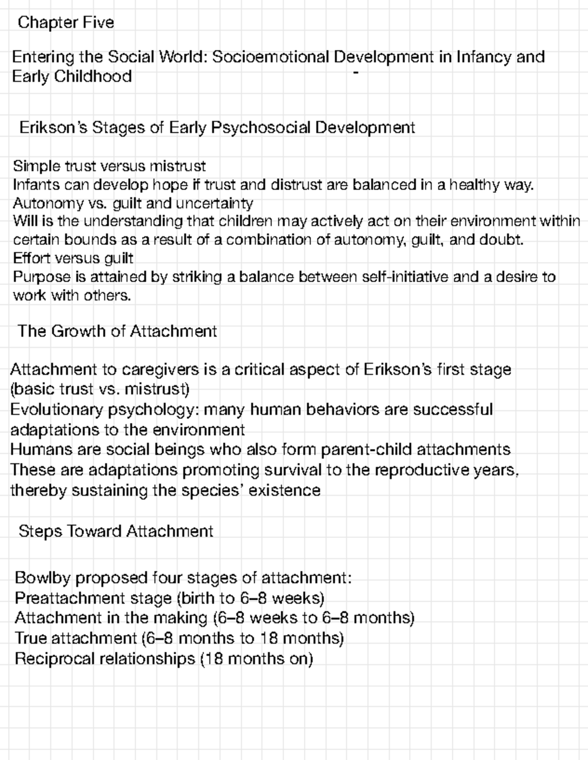 Chapter 5 part1 - Chapter Five Entering the Social World ...