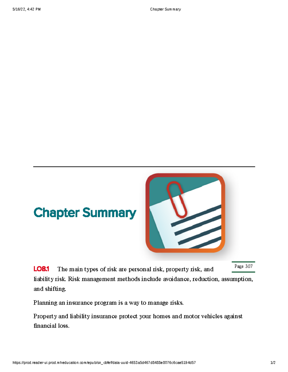 Chapter 8 Summary - 5/16/22, 4:42 PM Chapter Summary - Studocu