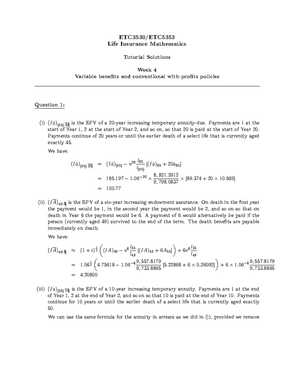 ETC3530 5353 Tutorial Week 4 Solutions - ETC3530/ETC Life Insurance ...