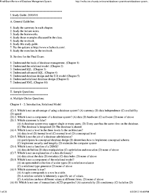 Final Exam Introduction to Database Systems final-exam-introduction-to-database-systems.pdf ...