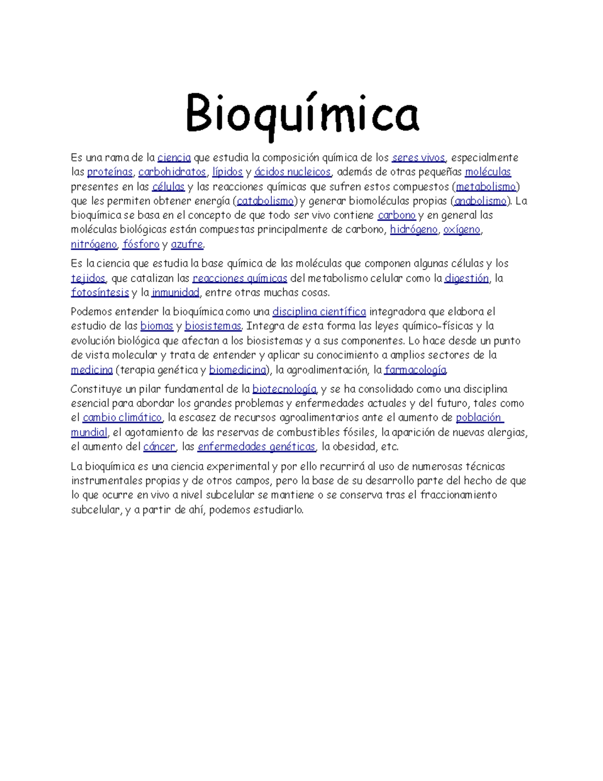 Untitled document - Este es un resumen de la definición de Bioquímica ...