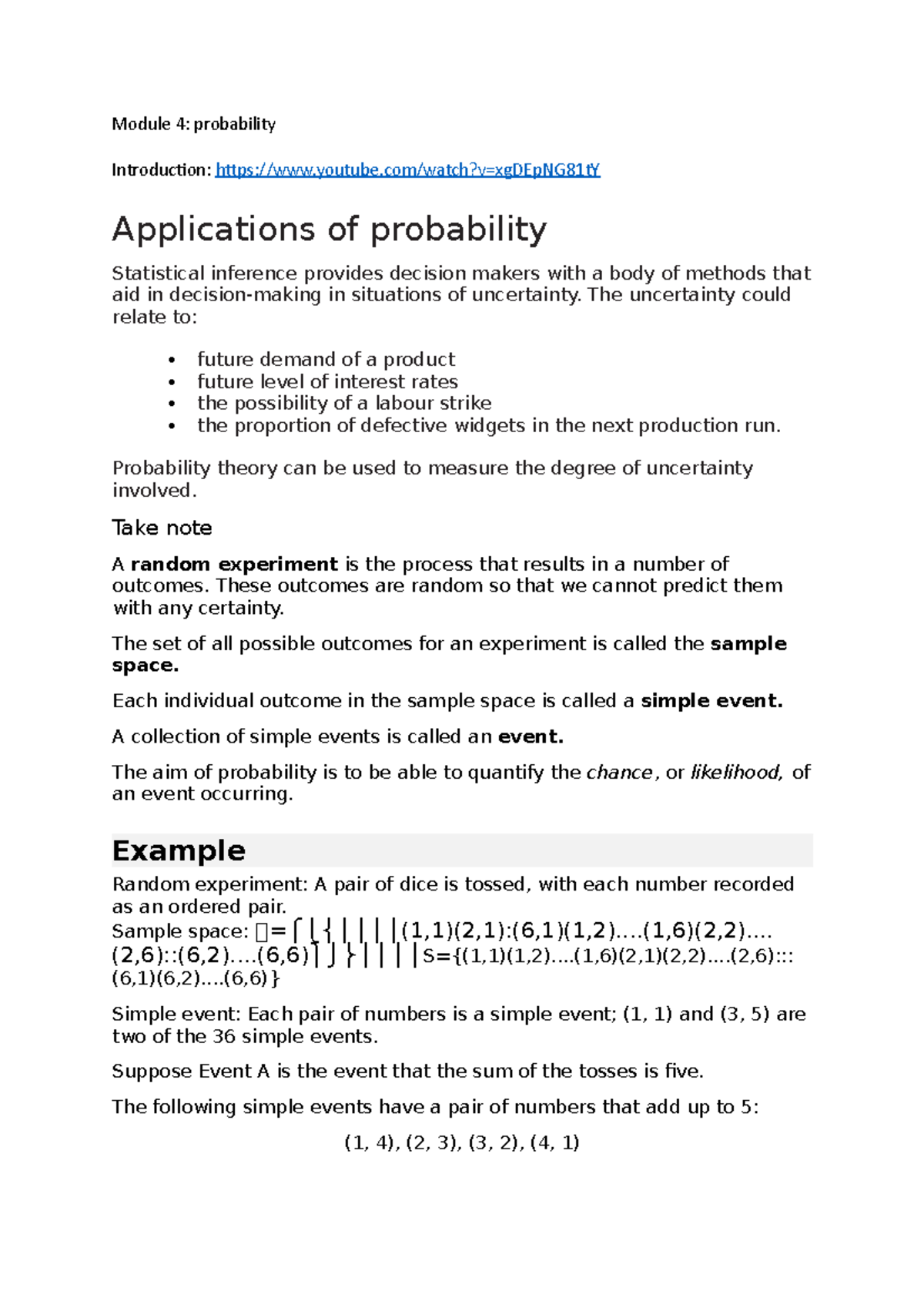 Module 4 - notes - 2783 - UWS - Studocu