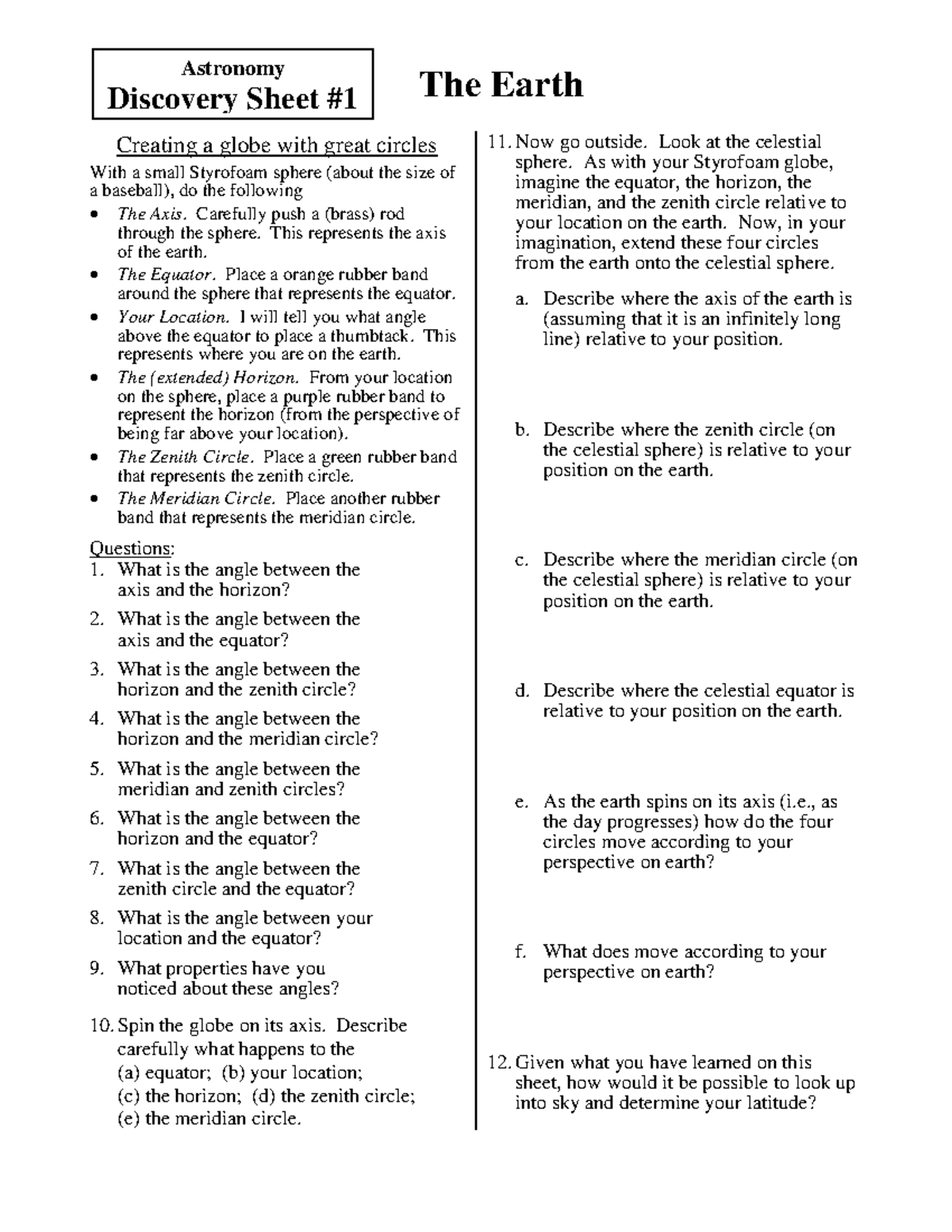 Astronomy-Discovery-Sheets - ESCI 1135 - Studocu