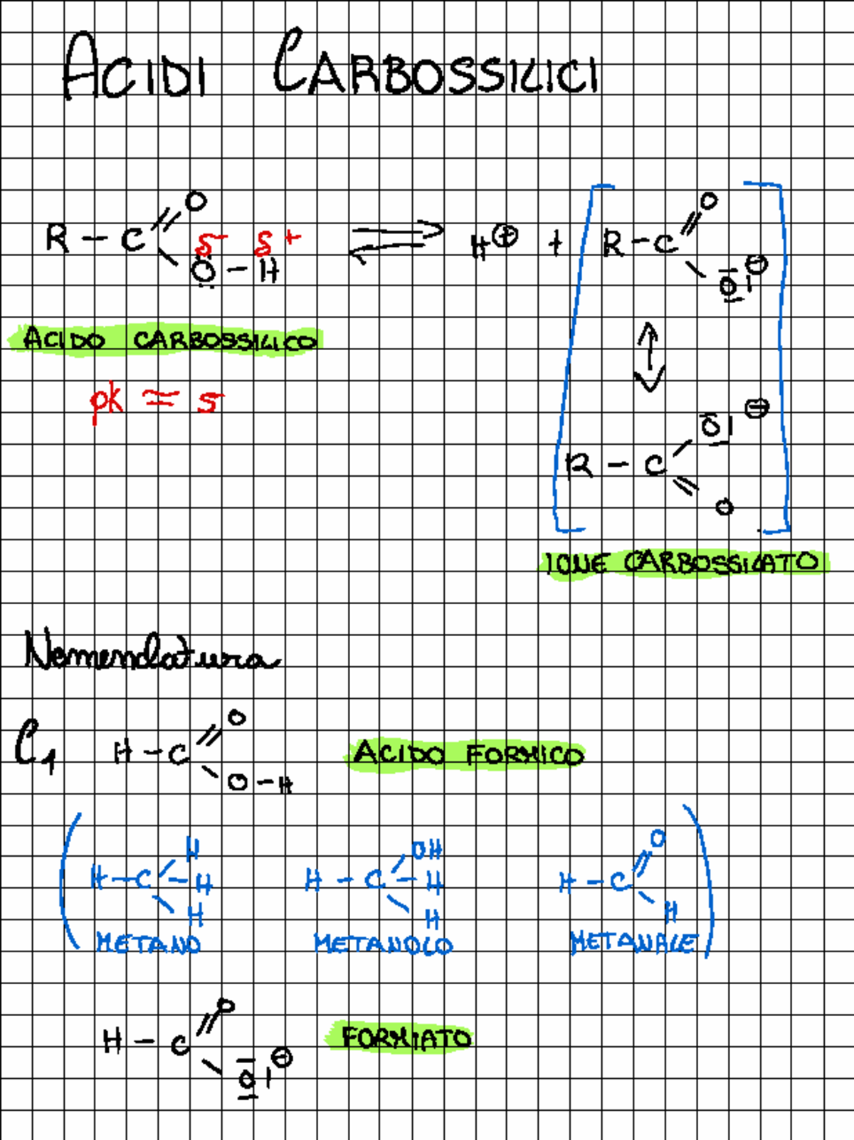 Acidi Carbossilici e Derivati - Biotecnologie - Studocu
