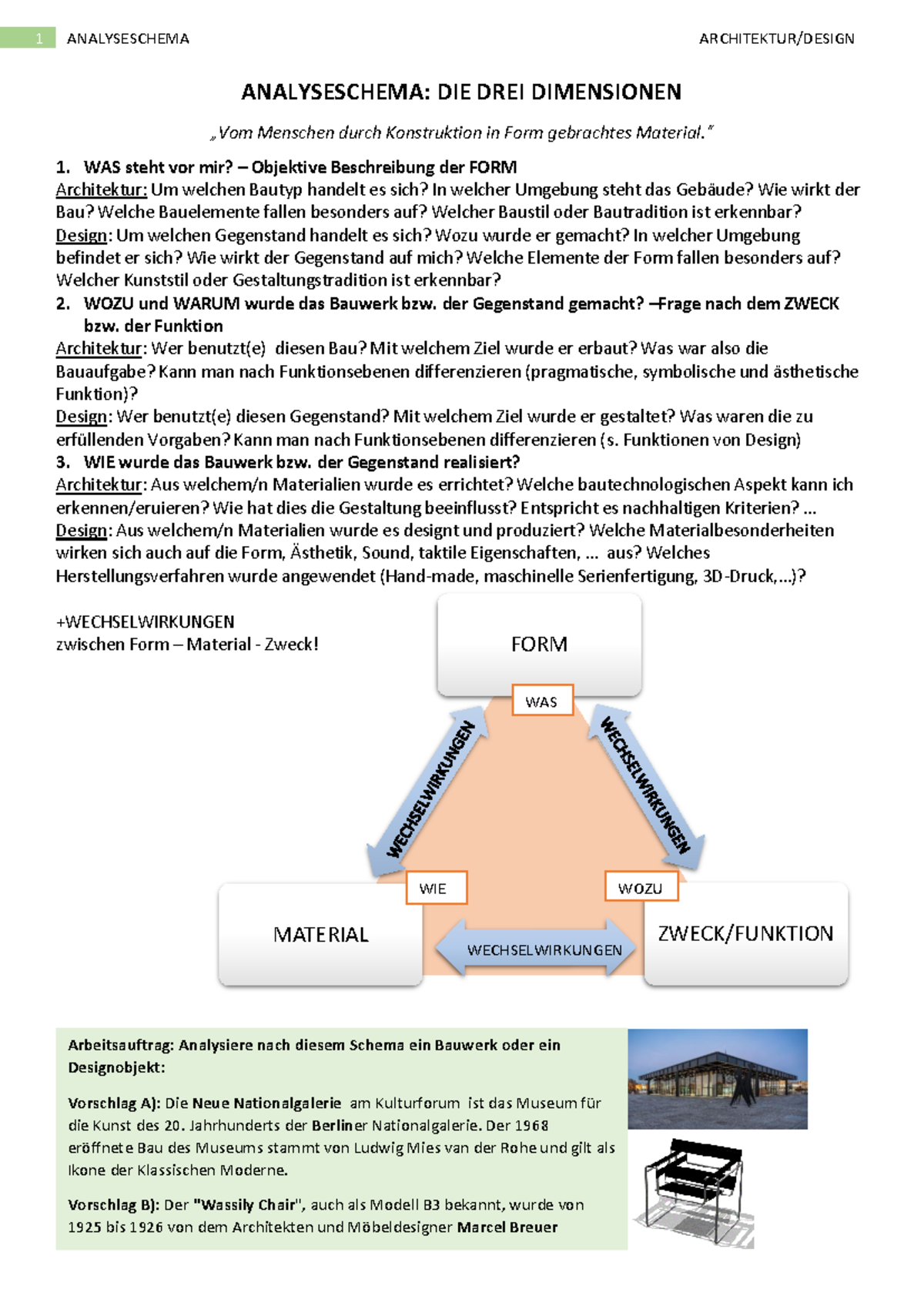 Analyseschema Architektur Design - 1 ANALYSESCHEMA ARCHITEKTUR/DESIGN ...