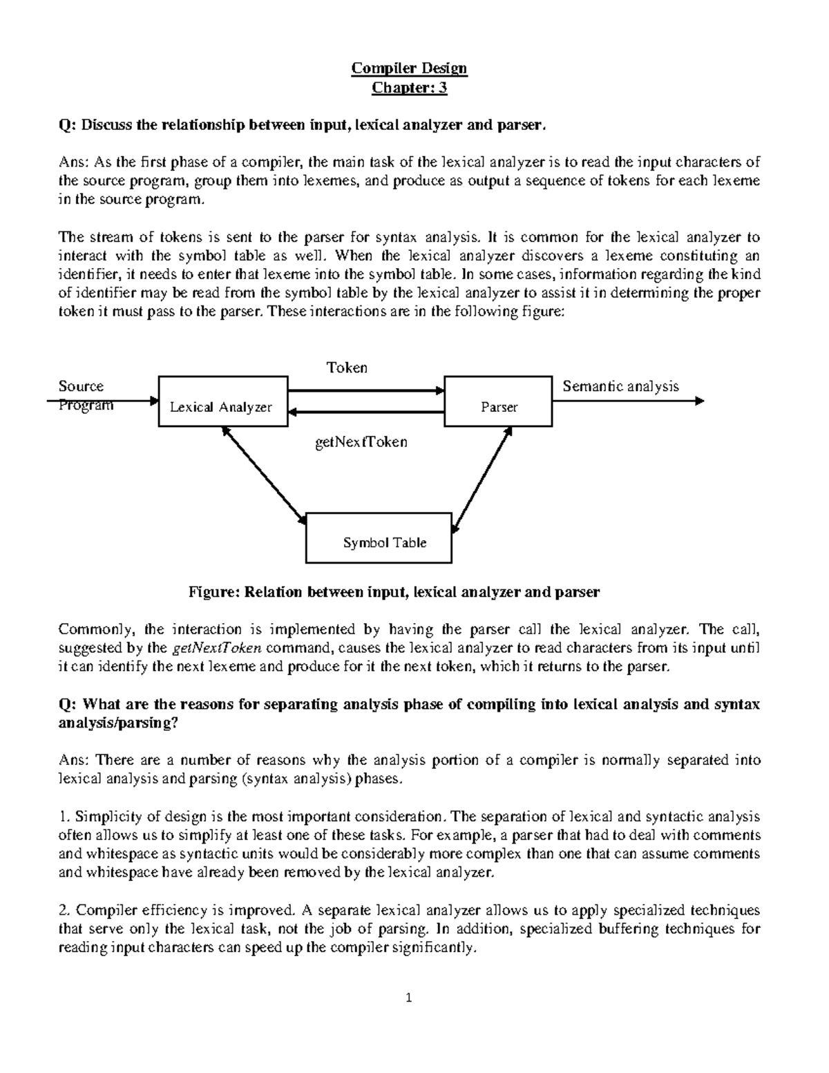 Compiler Design - Compiler Design Chapter: 3 Q: Discuss the ...