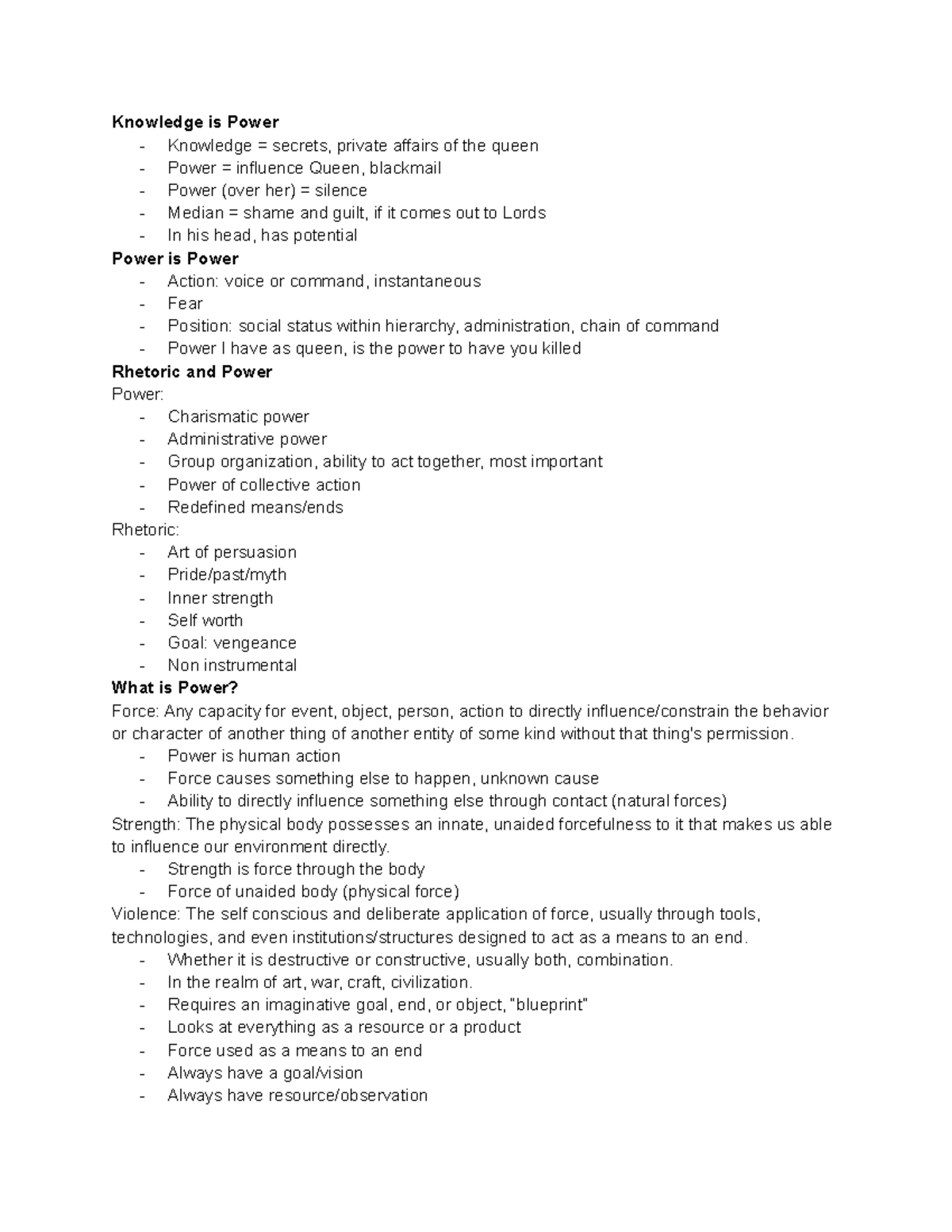 COMM 301 - Nathan Crick - Knowledge is Power - Knowledge = secrets ...