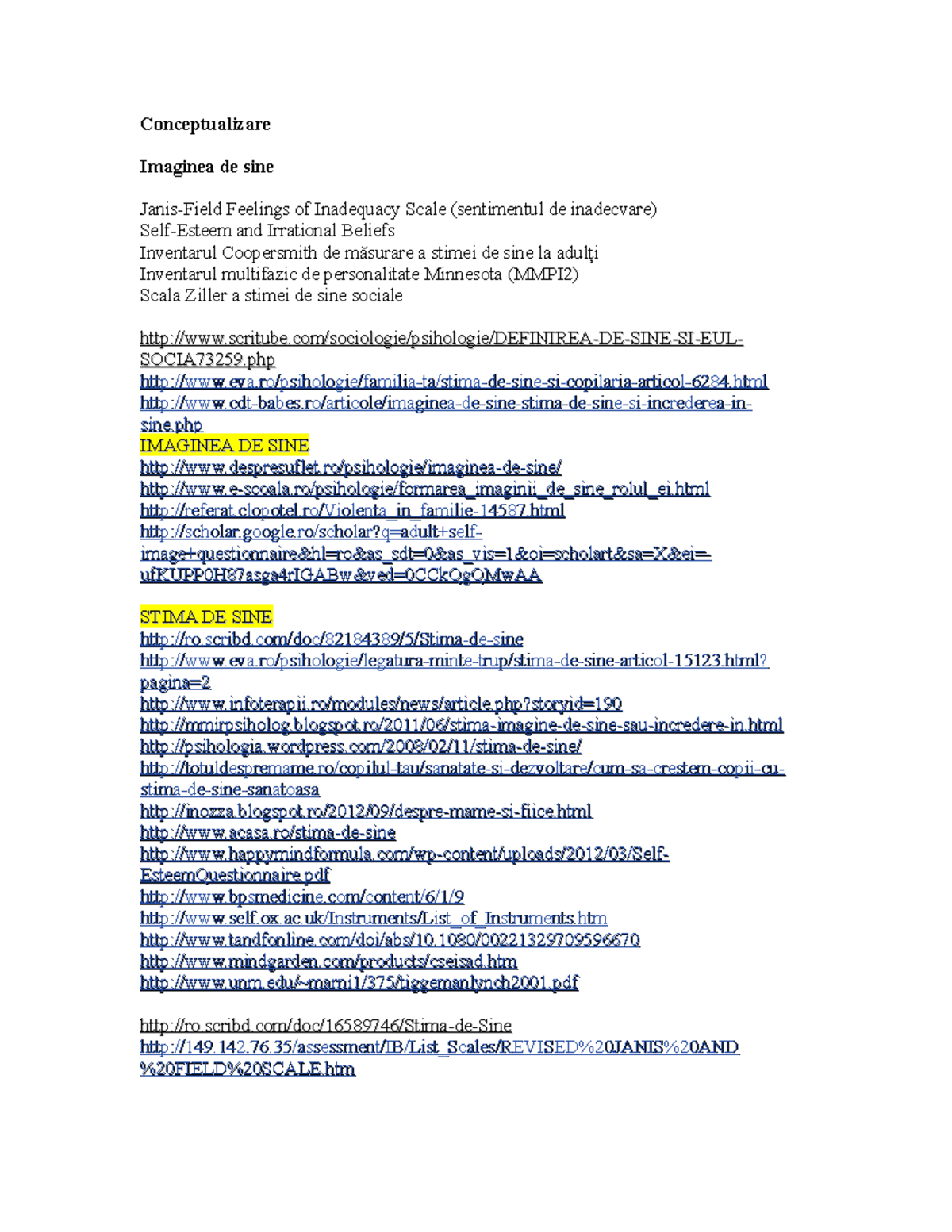 238080481 Imaginea de Sine - Conceptualizare Imaginea de sine Janis ...