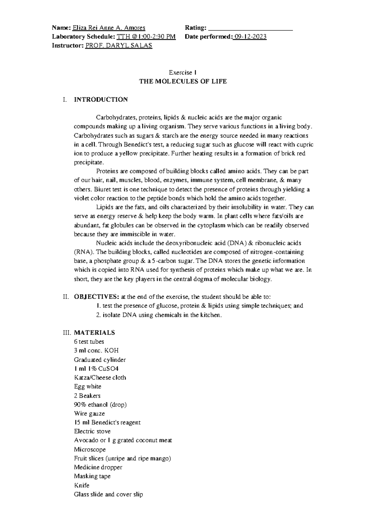 Biology_Exercise-3 - Name: Eliza Rei Anne A. Amores Rating ...
