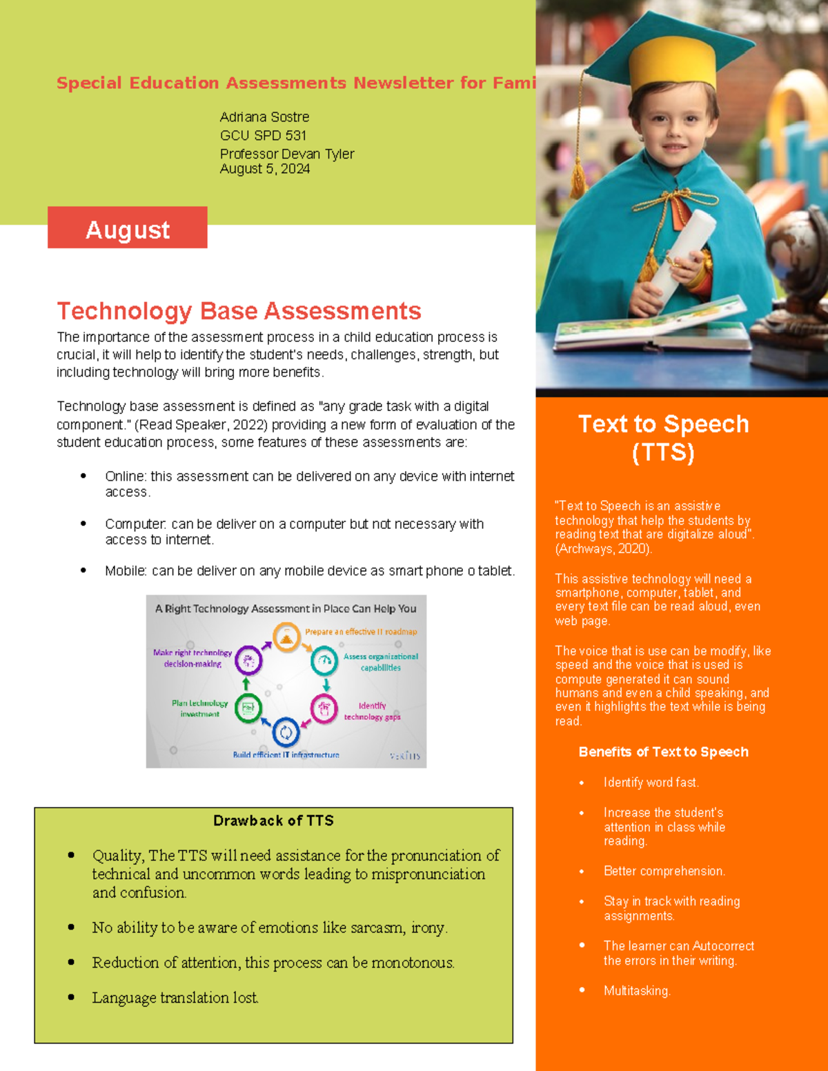 Newsletter Sp Ed Assessments ASostre - Special Education Assessments ...