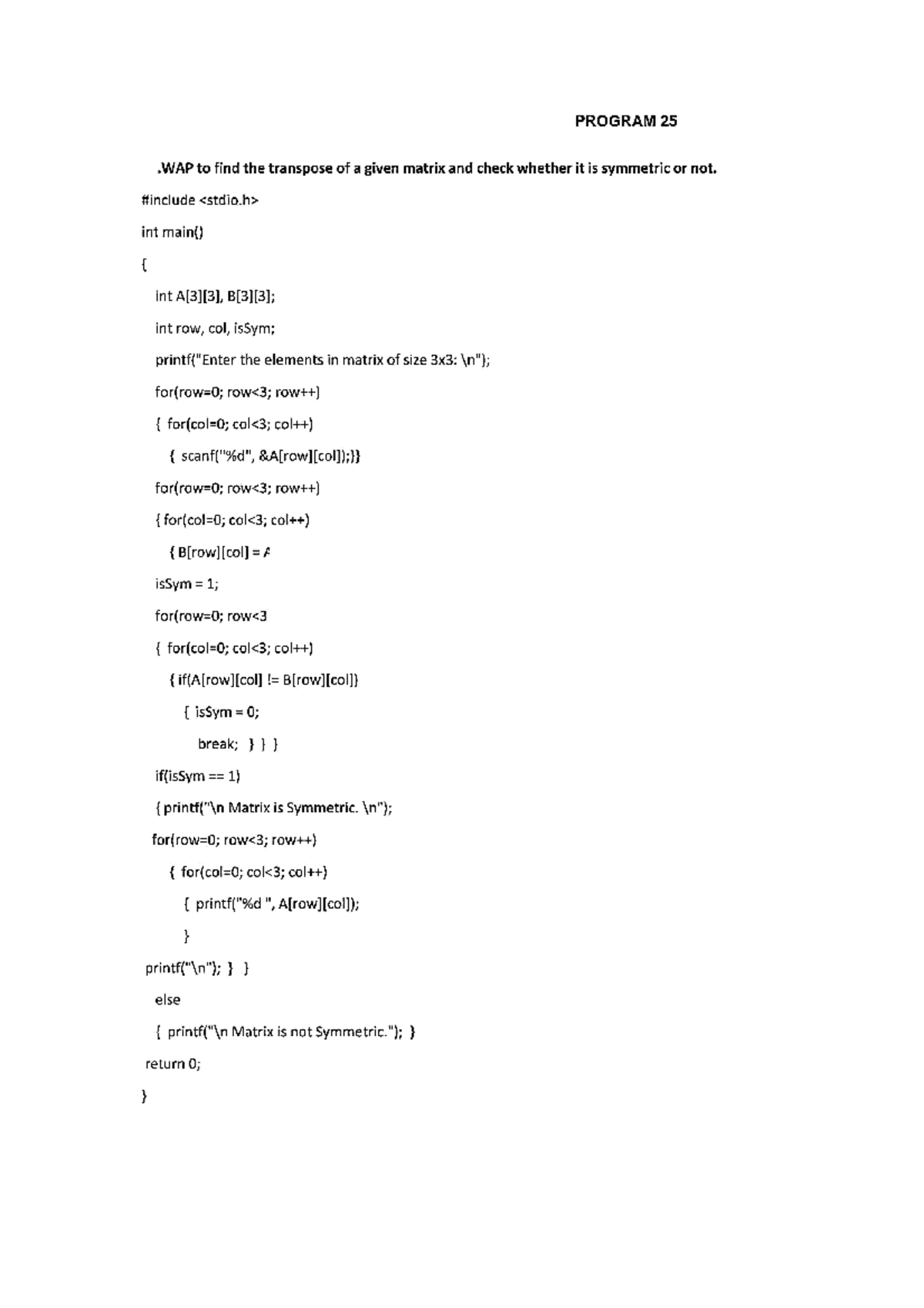 Program 3 - B.tech CSE 1st year - Studocu