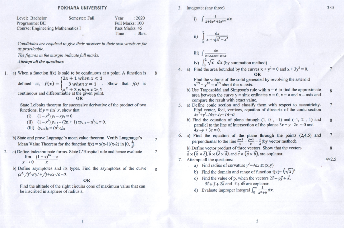 Math-20-Fall - model question - Syllabus of Calculus I 2022 - Studocu