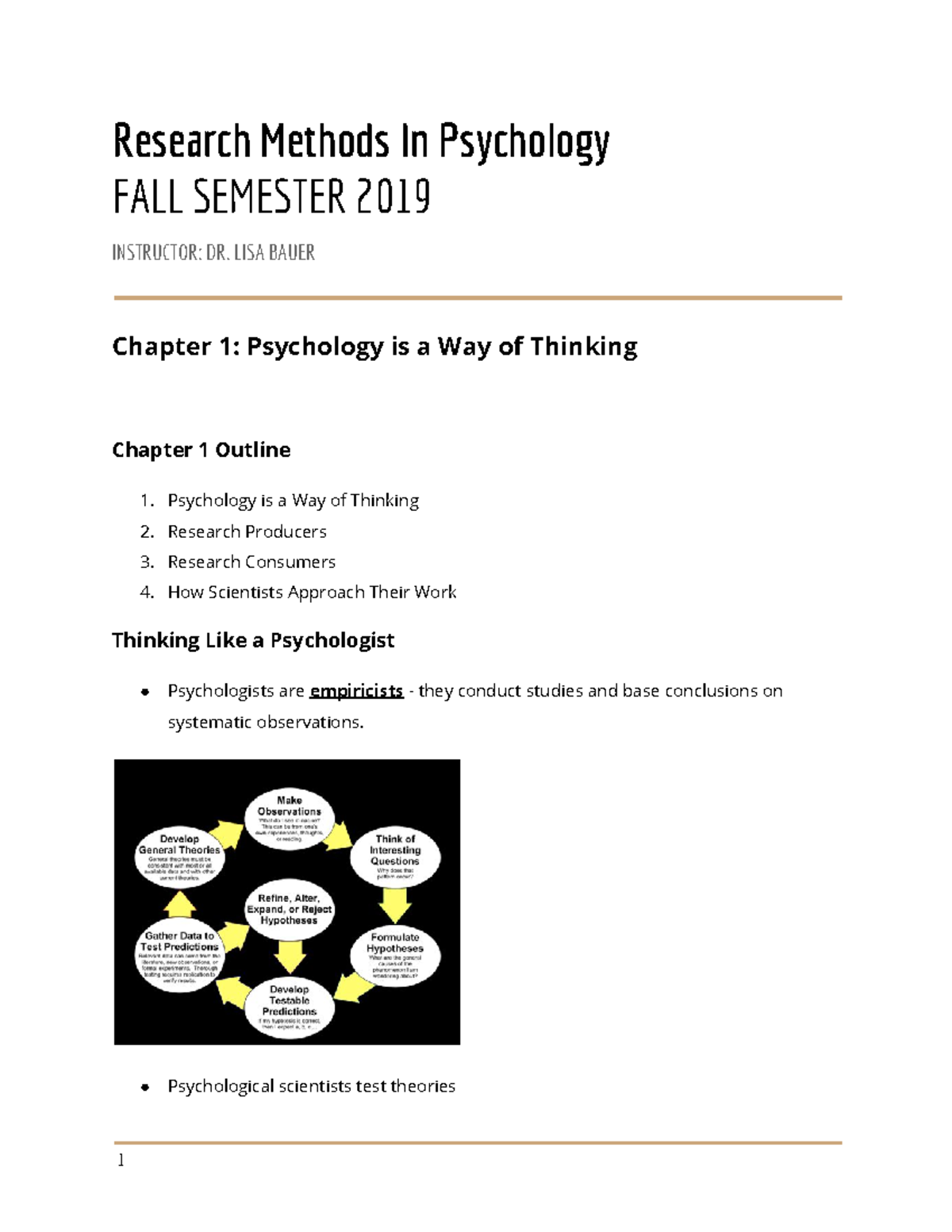 Research Methods in Psychology - Research Methods In Psychology FALL ...