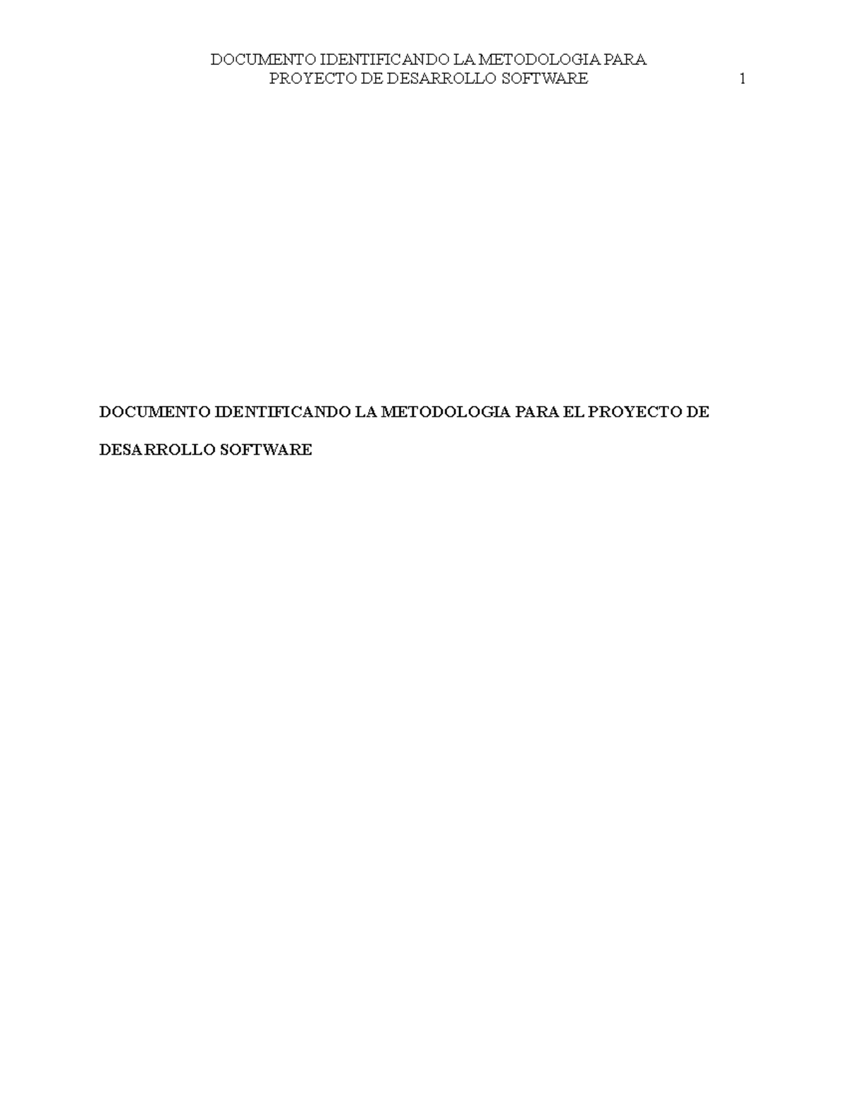 Metodologia scrum 1 - DOCUMENTO IDENTIFICANDO LA METODOLOGIA PARA EL PROYECTO DE DESARROLLO ...