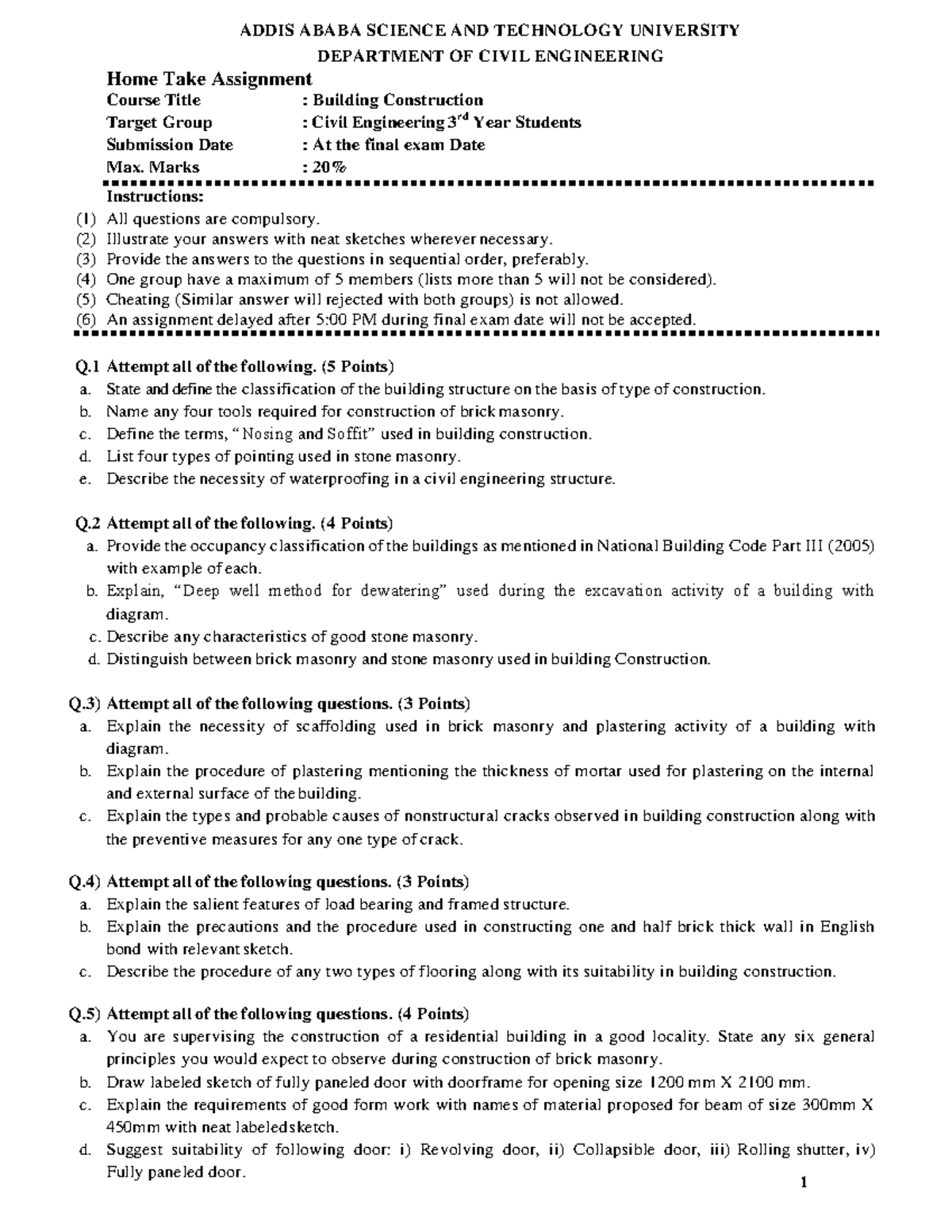 Building Assignment - Civil 3rd - soil mechanics - Studocu