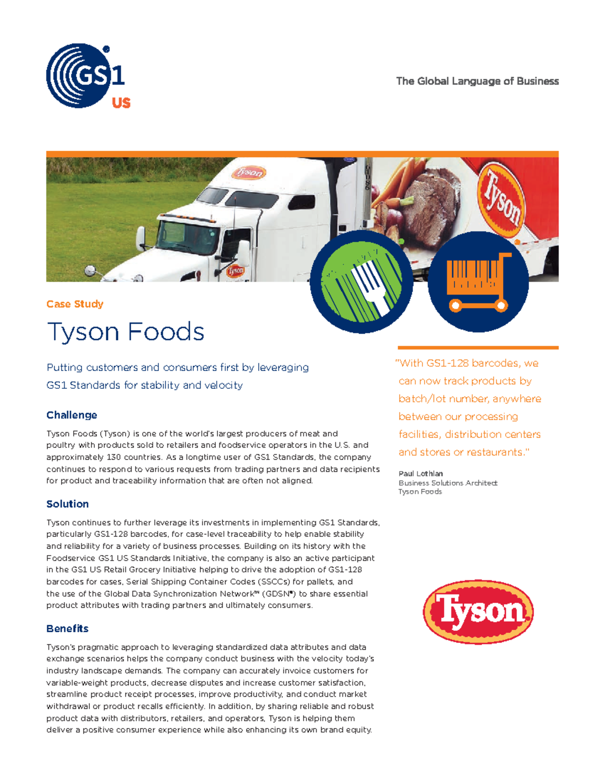 Case Study Tyson Foods - Putting customers and consumers first by ...