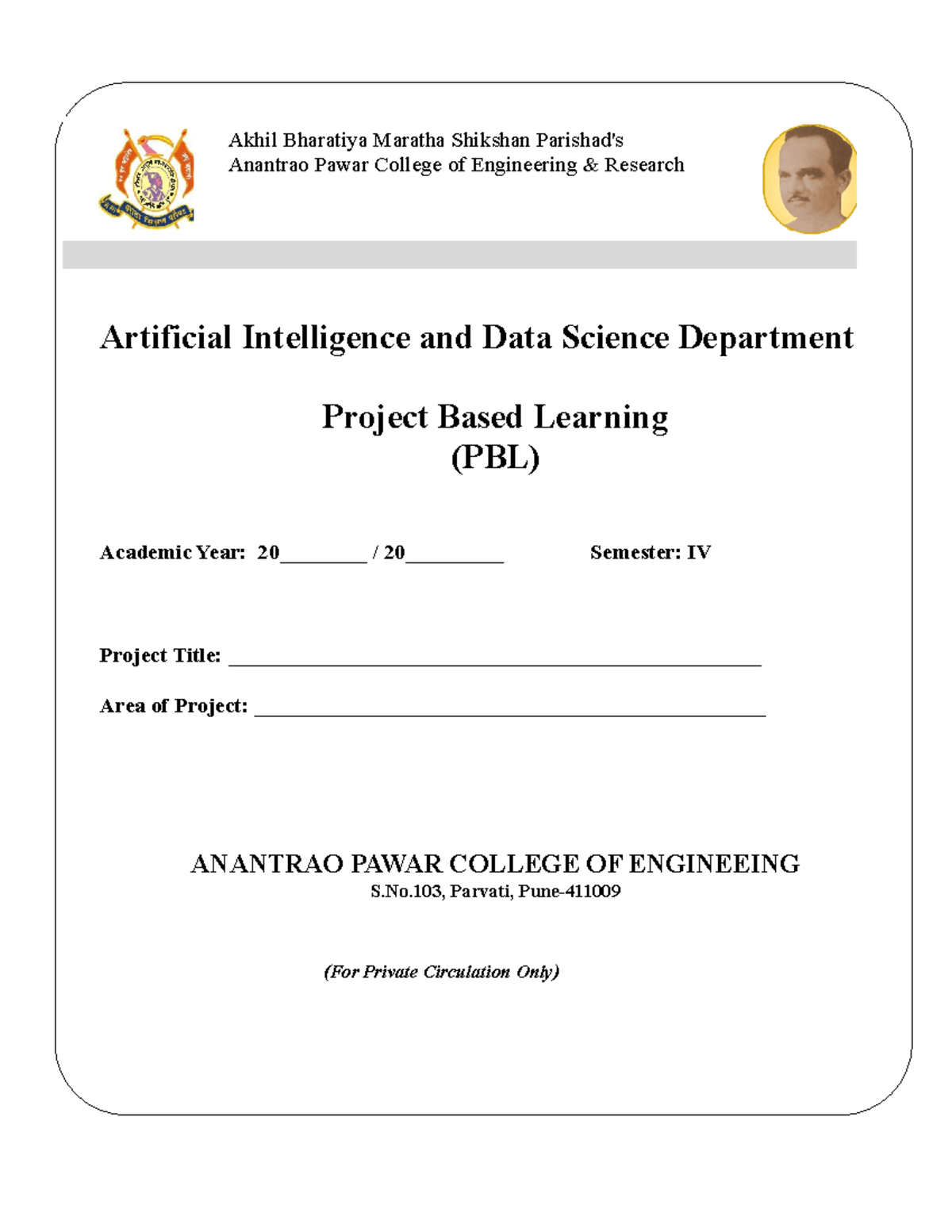 PBL final report - pbl semester end project - Akhil Bharatiya Maratha Shikshan Parishad's ...