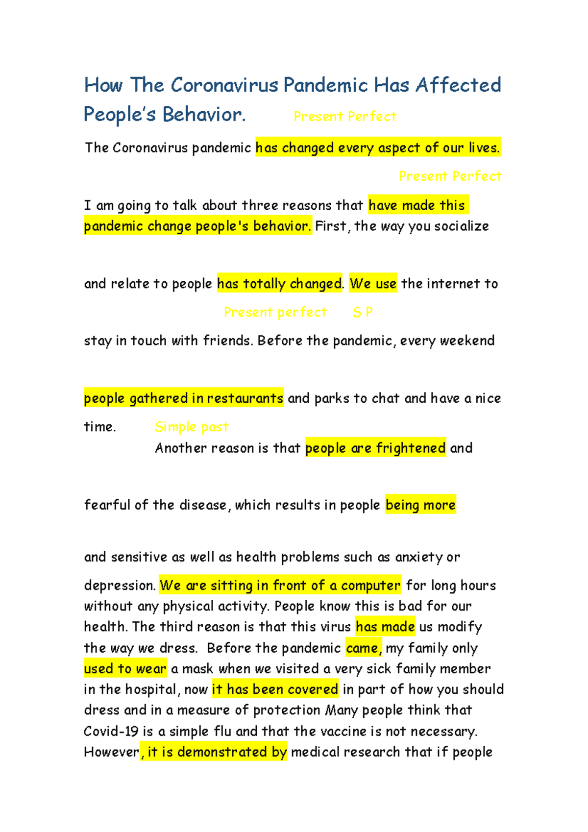 Essay 1 - portfolio ag1 - How The Coronavirus Pandemic Has Affected ...