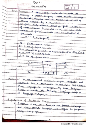Theory Of Automata & Formal Languages - KCA201 - AKTU - Studocu