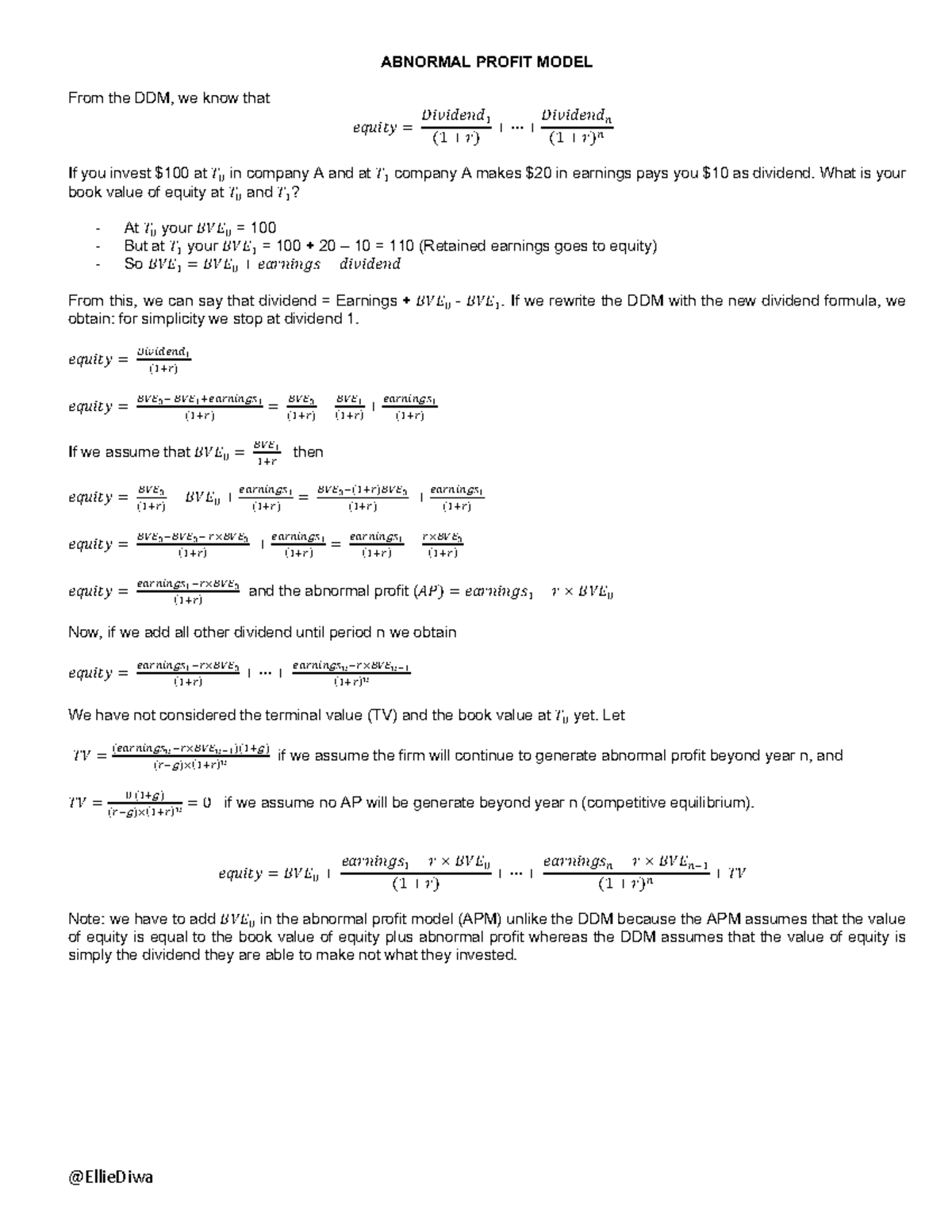 Abnormal Profit Model Insight - @EllieDiwa ABNORMAL PROFIT MODEL From ...