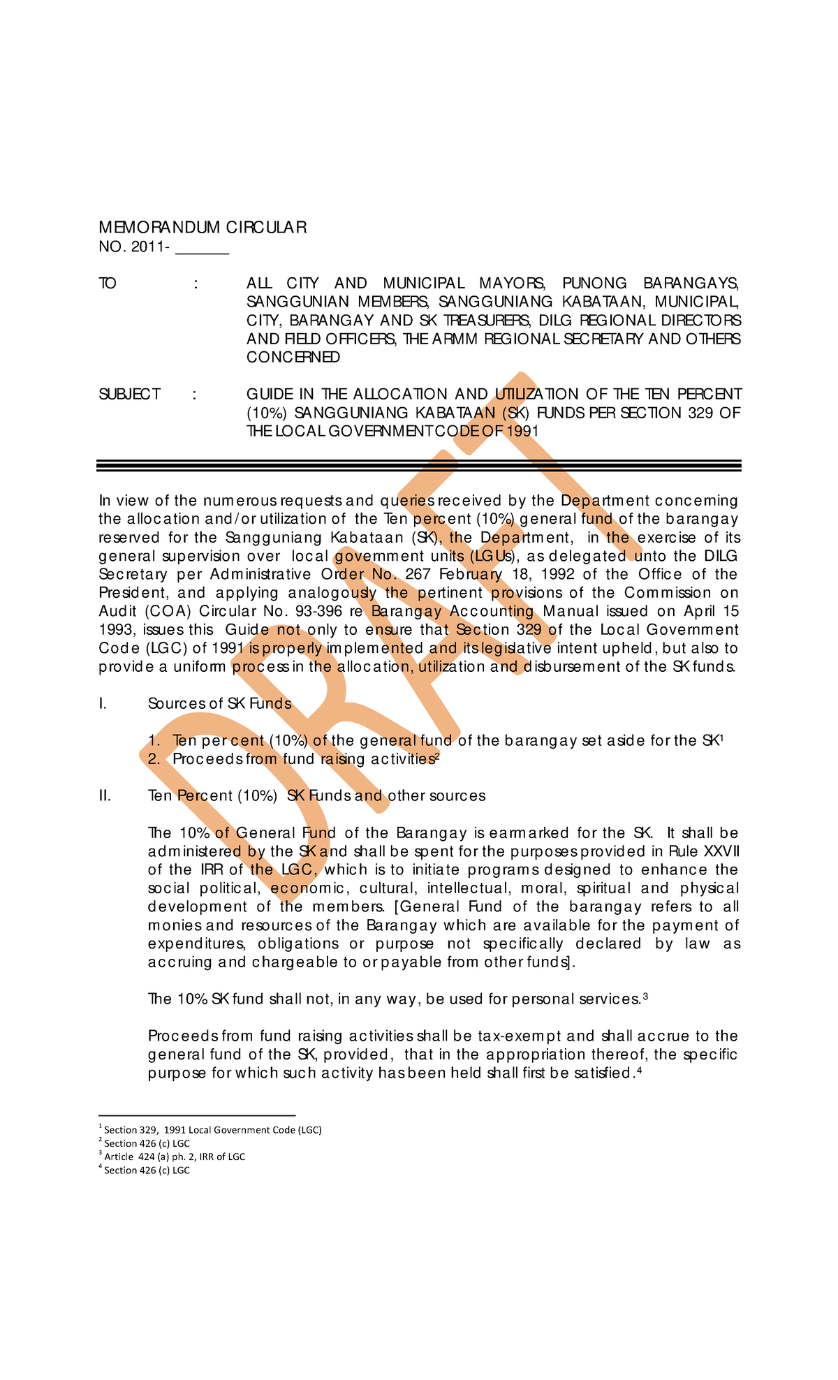 DILG-Memo Circular-2011 313-61f2e493e6 - MEMORANDUM CIRCULAR NO. 2011 ...