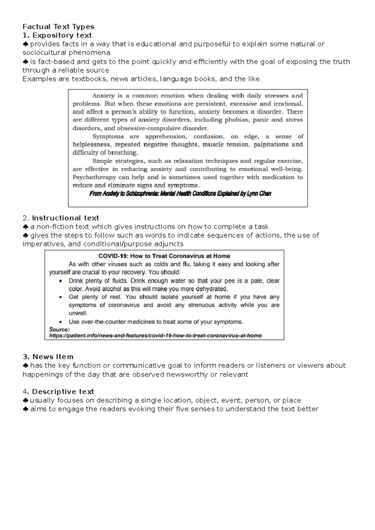 Factual Text Types - g9 second quarter - Factual Text Types Expository ...