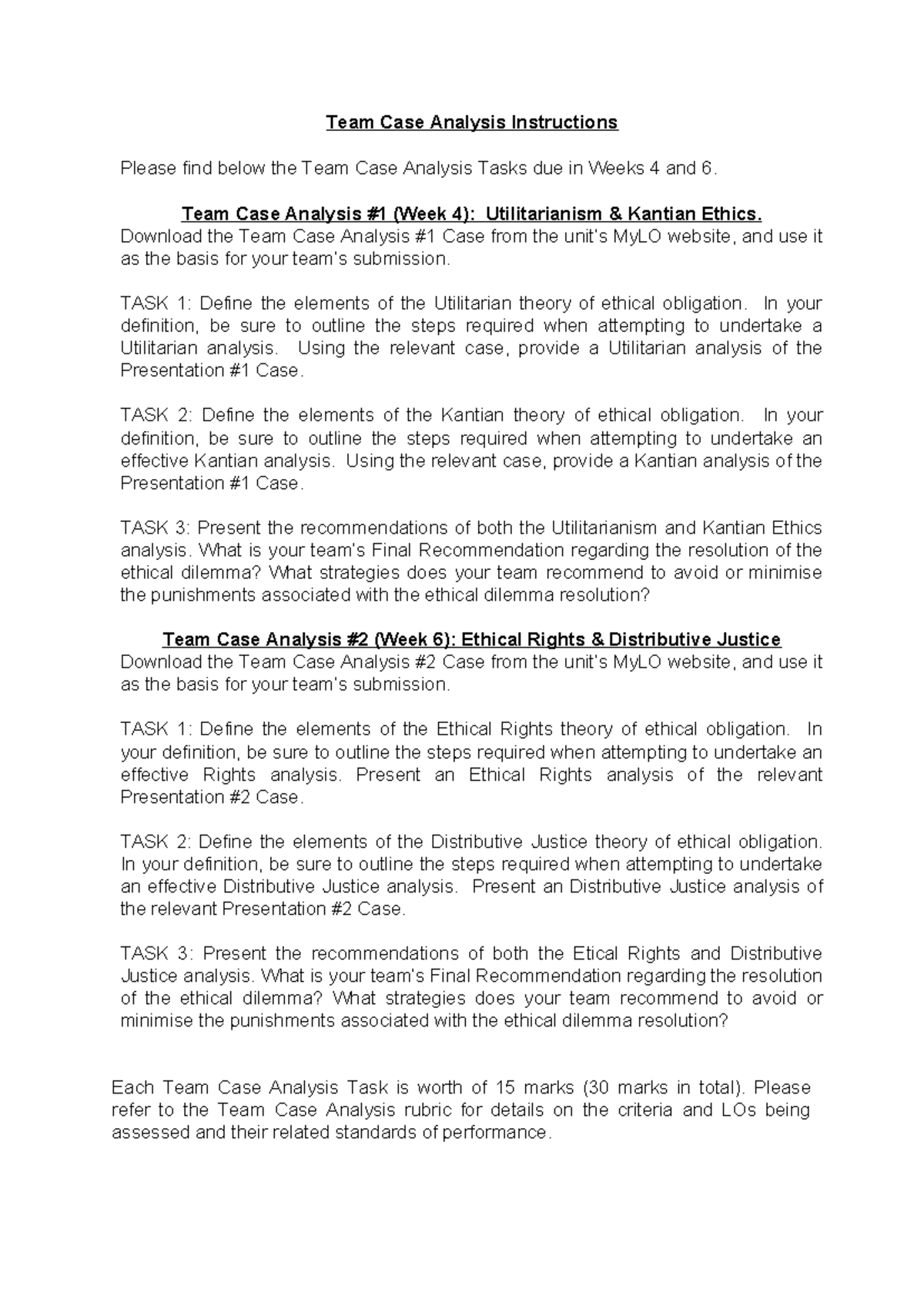 Team Case Analysis Instructions 2023 - Team Case Analysis Instructions ...