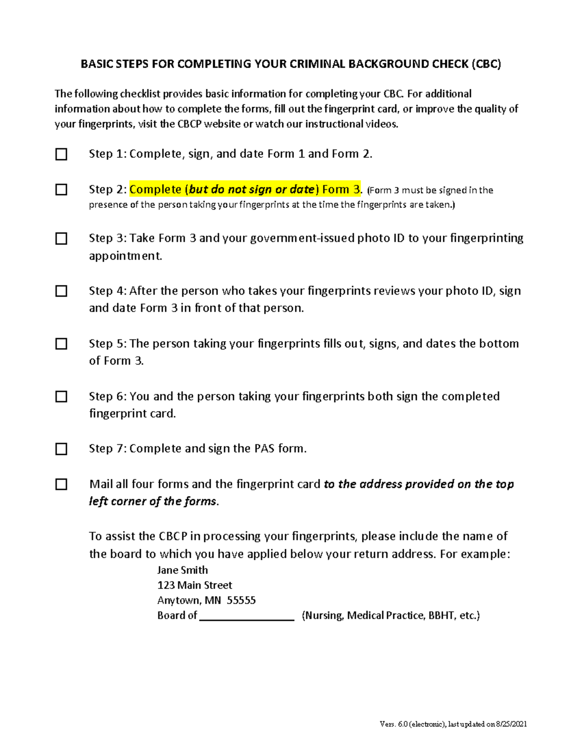 Fingerprinting Instructions and Required Forms tcm21-446144 - BASIC ...