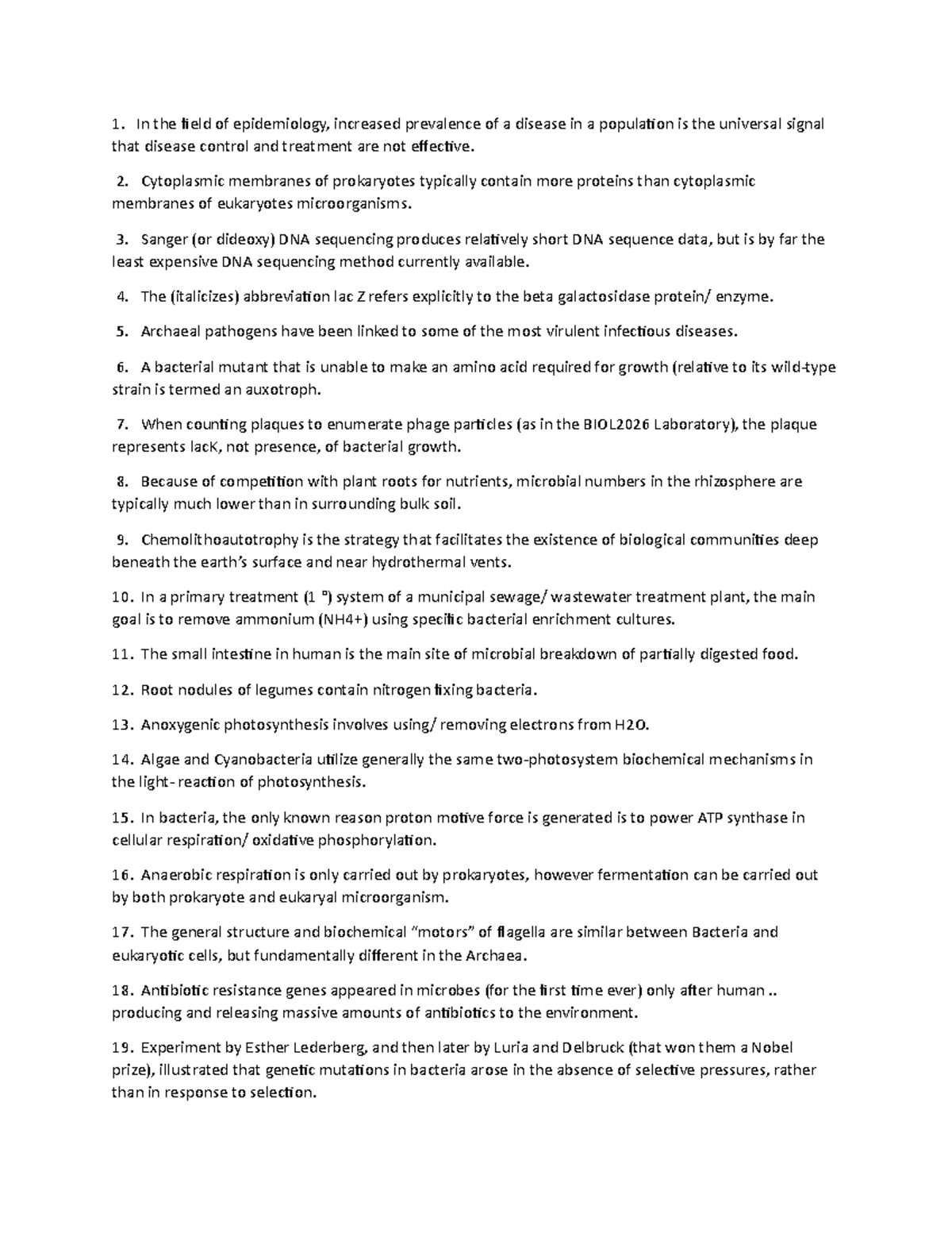 Review 9 December, questions and answers - 1. In the field of ...