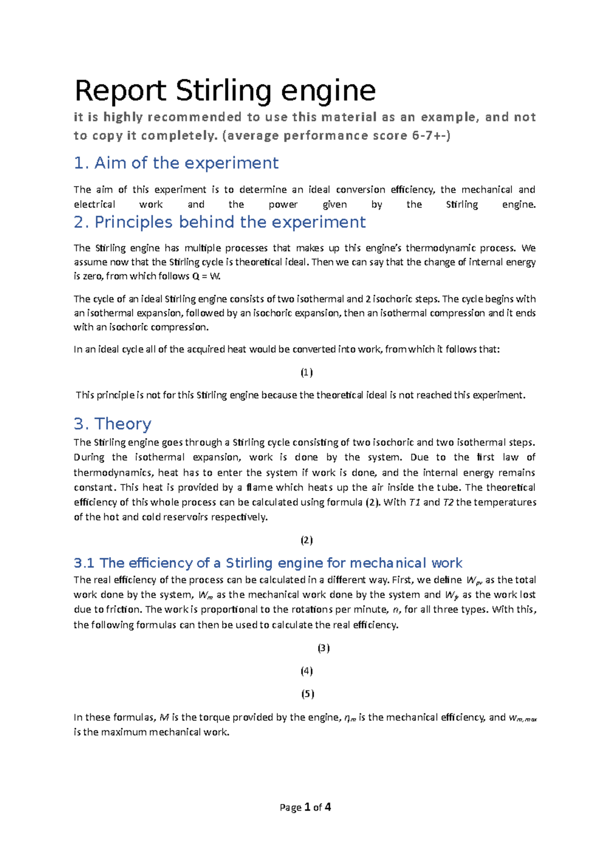 Report stirling engine - Report Stirling engine it is highly ...