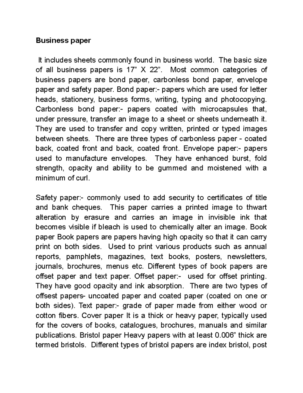 Business paper ( graphic design) - Business paper It includes sheets ...