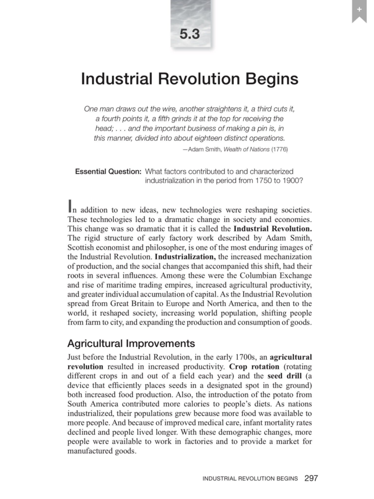 Copy of 14. Amsco 5-3 5-4 5-5 - Industrial Revolution Begins One man ...